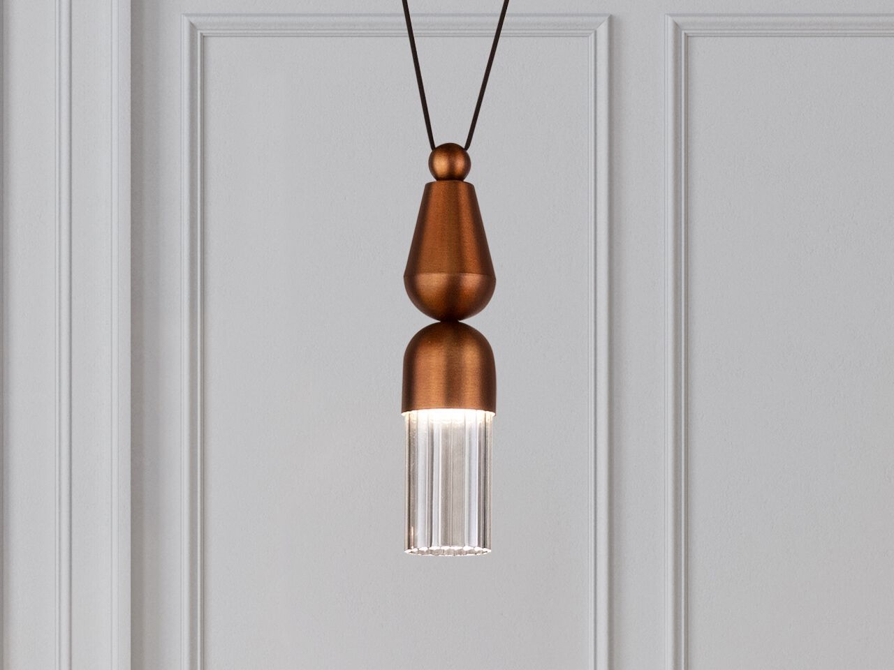 NAPPE XL3 LED painted metal pendant lamp By Masiero