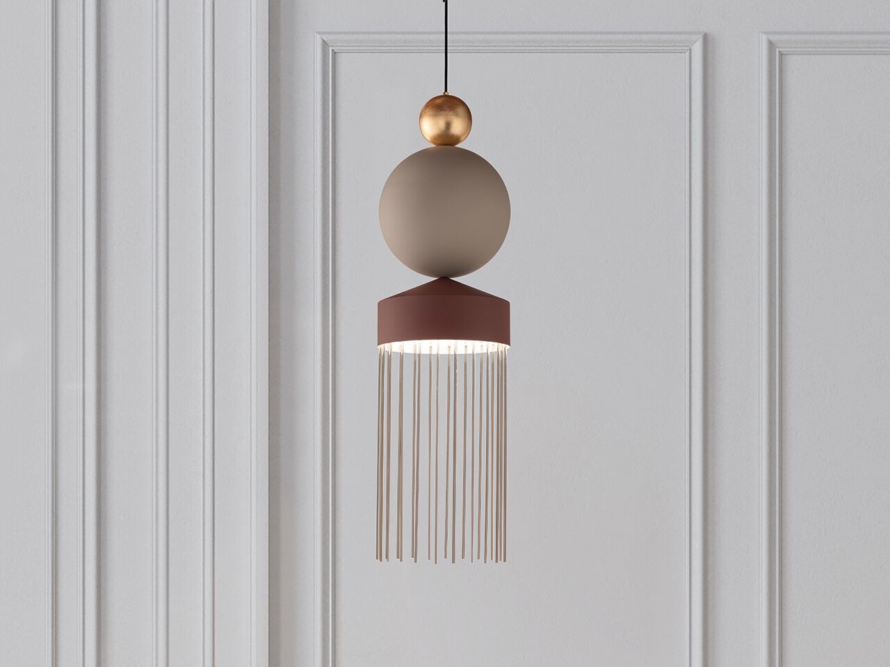 NAPPE XL3 LED painted metal pendant lamp By Masiero