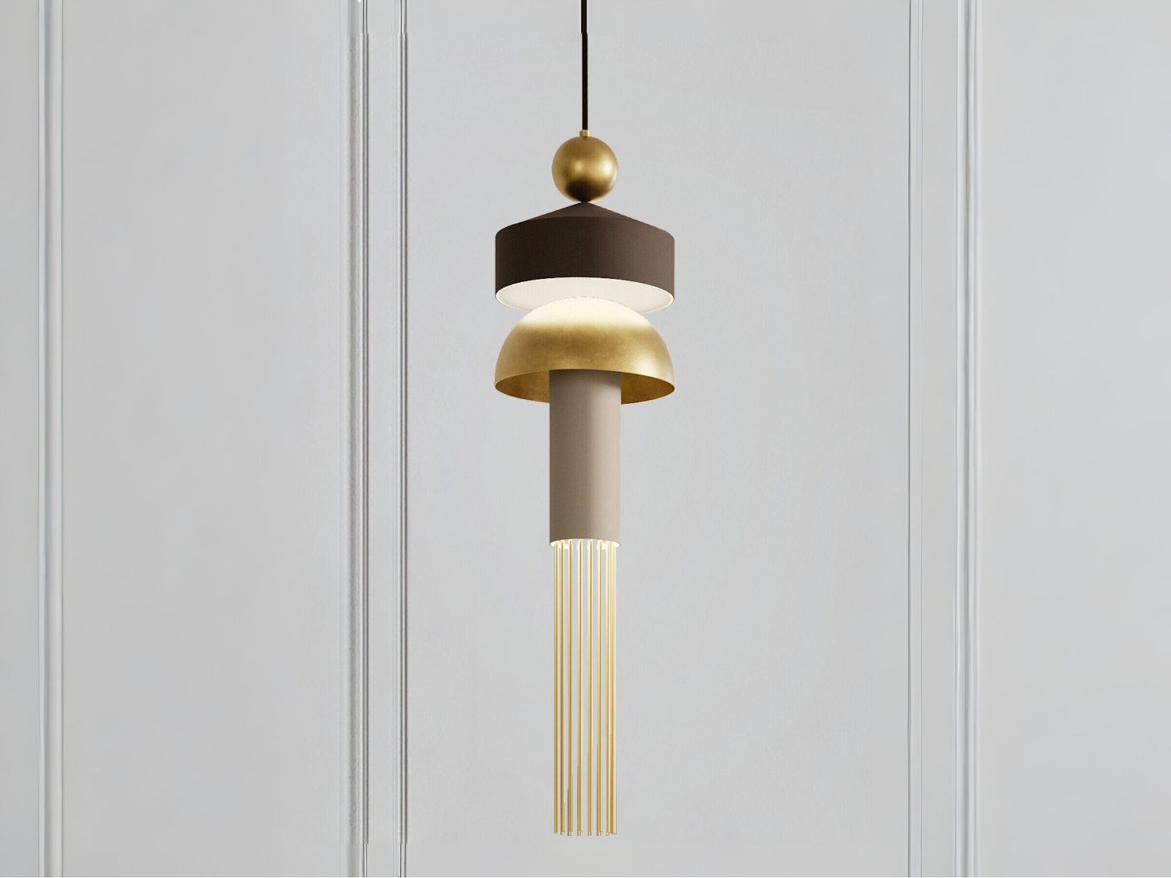 NAPPE C3 LED painted metal pendant lamp By Masiero | design Marco Zito