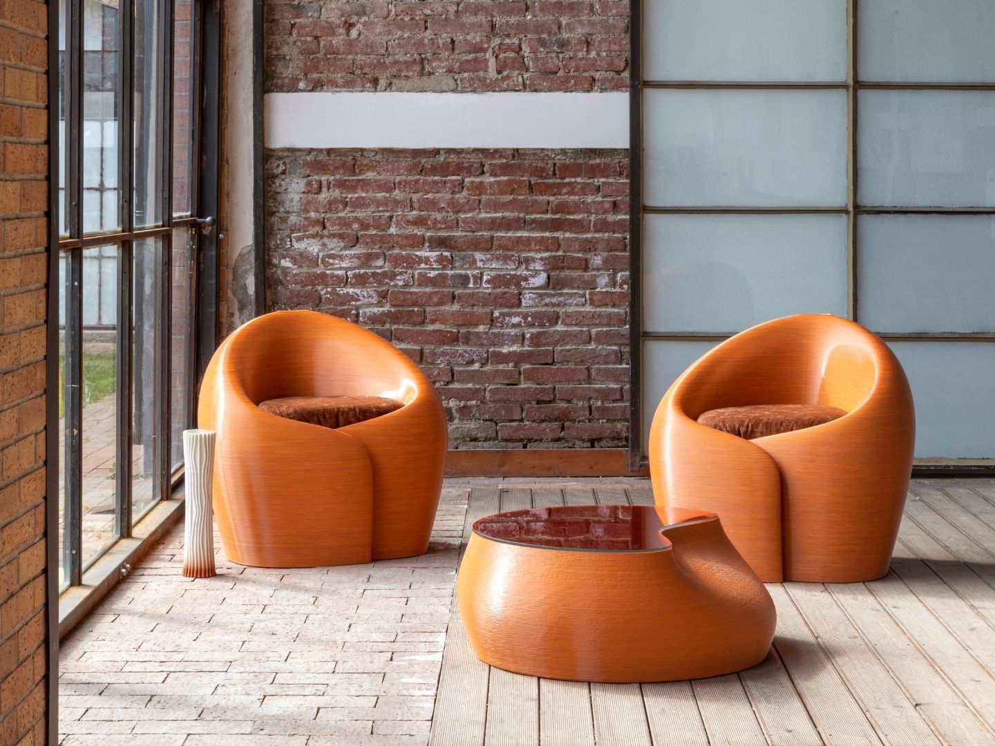 LISSA 3D printed plastic armchair By Mediterranea Design