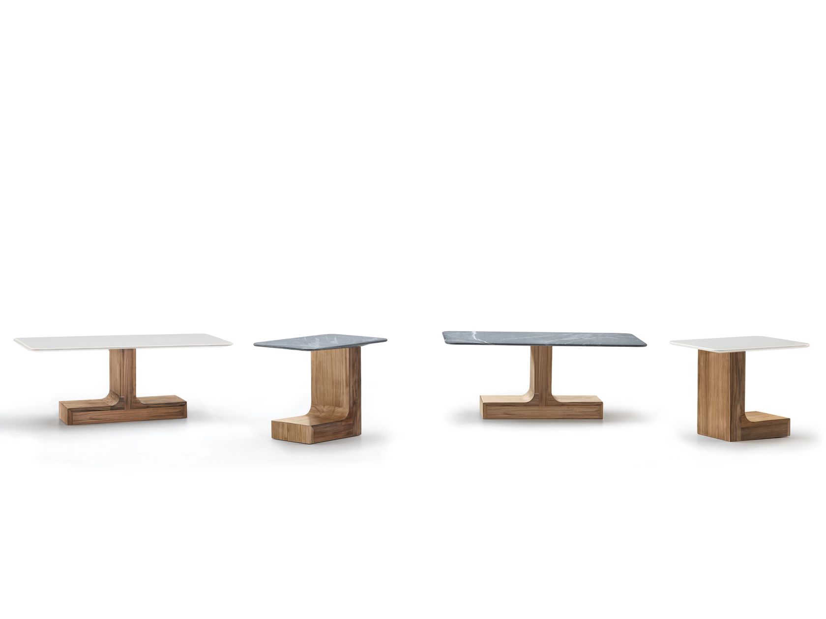 BLOCK OUTDOOR Outdoor coffee table with stone or lacquered HPL top By ...