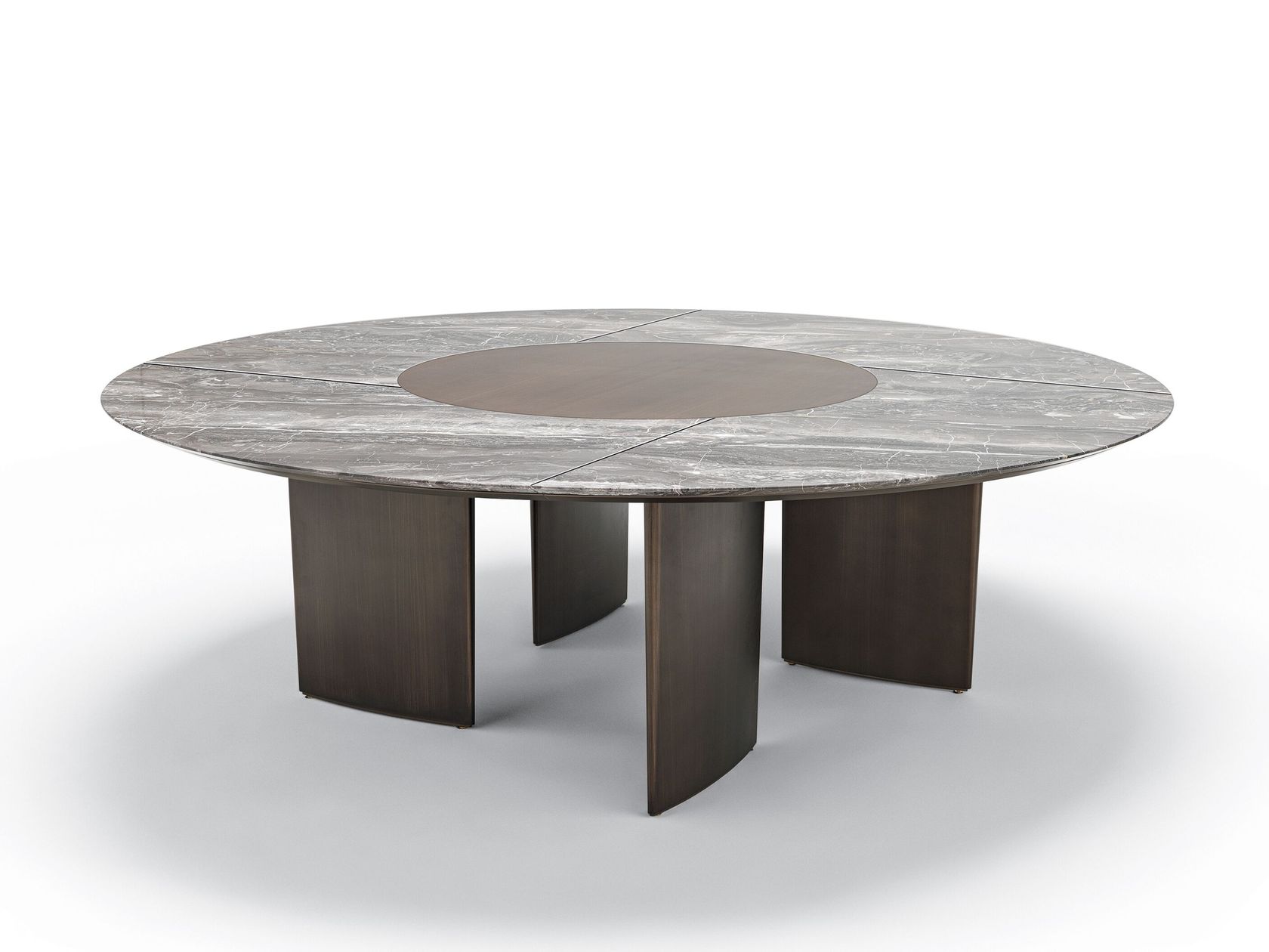 ALA NEW Round marble table with Lazy Susan By MisuraEmme