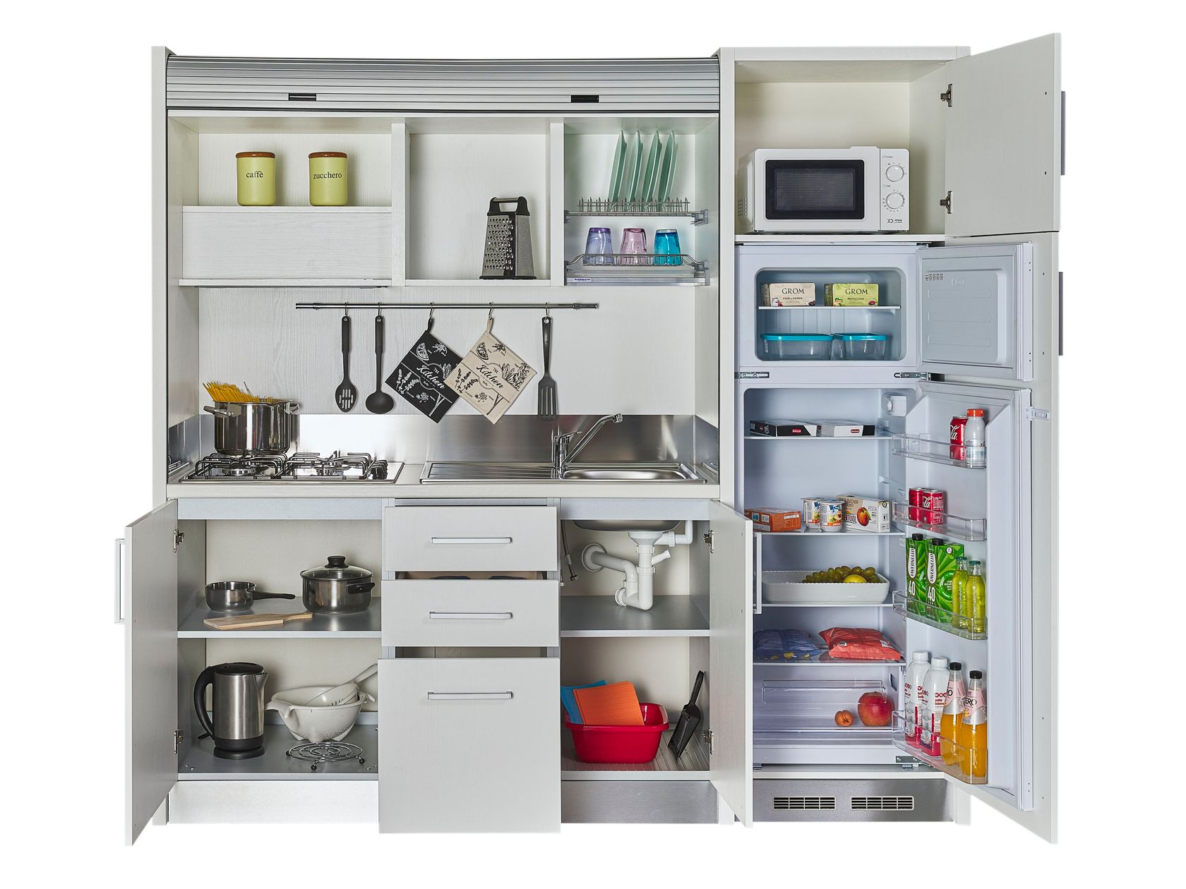 ZEUS K102 Hideaway mini kitchen By Mobilspazio