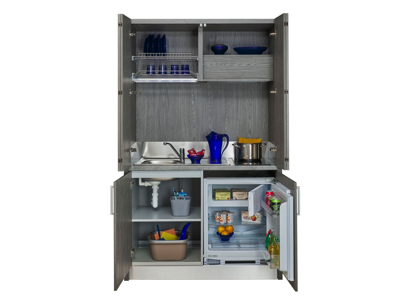 ZEUS K102 Hideaway mini kitchen By Mobilspazio