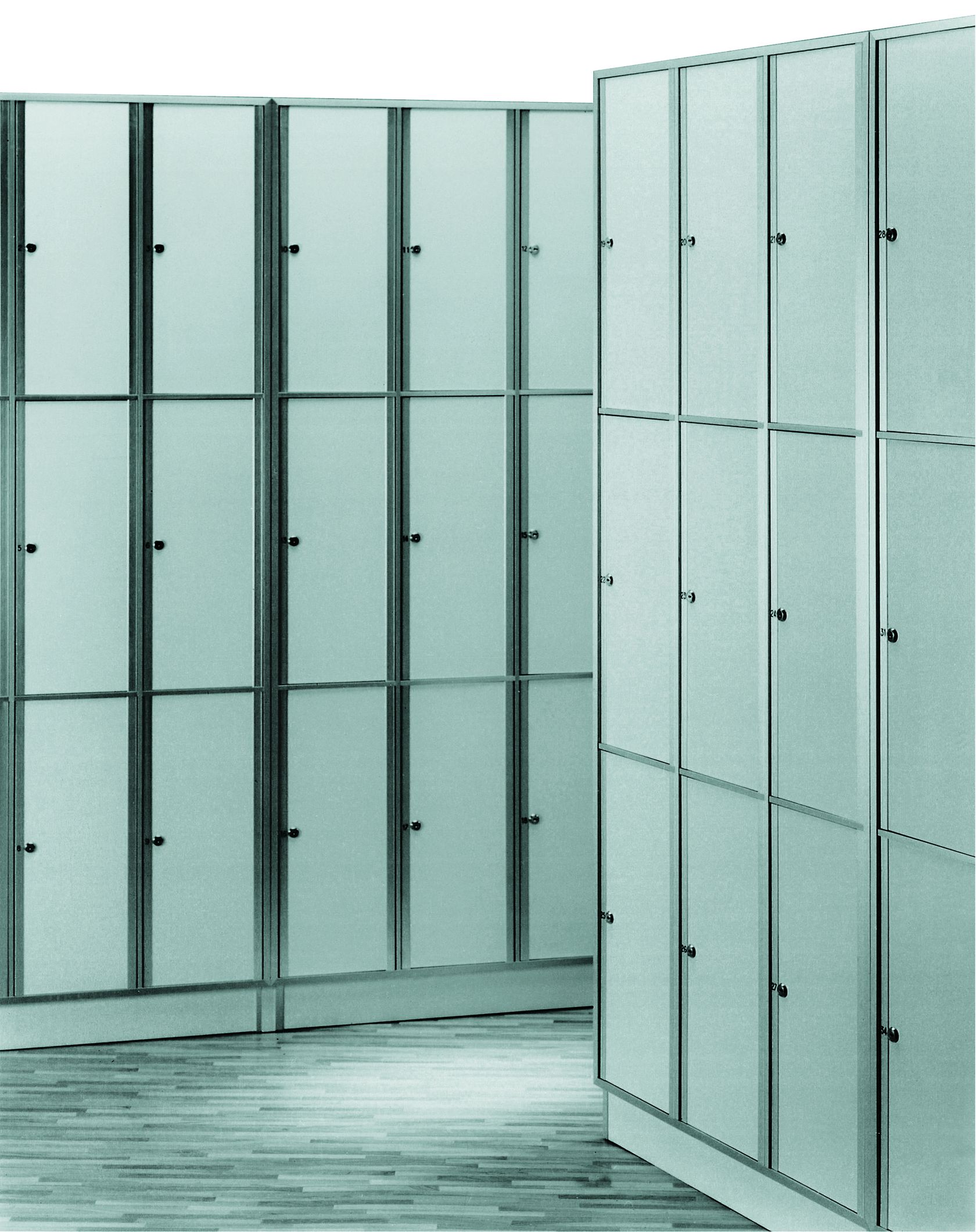 Modular locker Aluminium and wood Locker By RAVASI