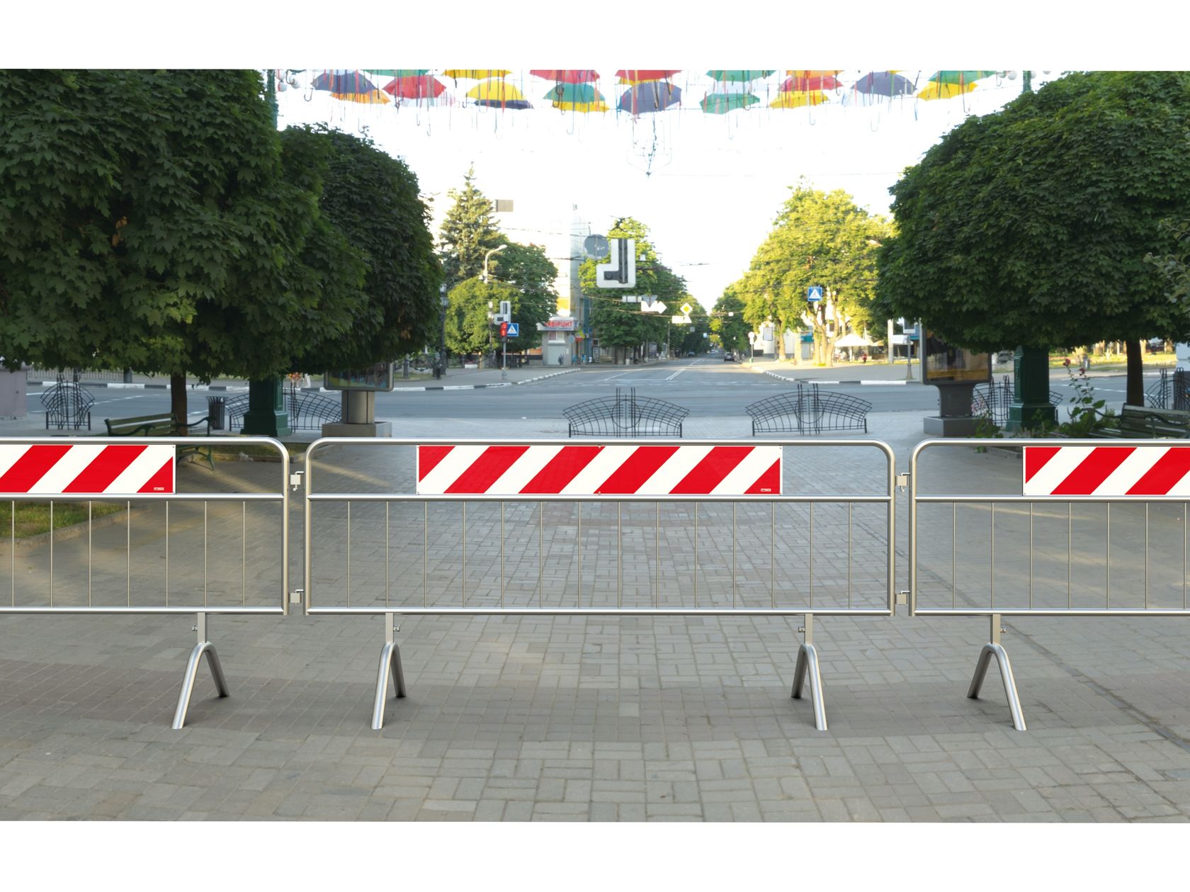 Metal pedestrian barrier Movable barriers 250 By Lazzari