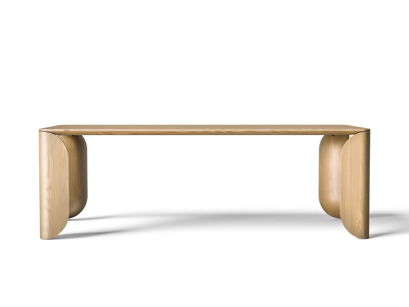 QUARTAM Rectangular solid wood dining table By Mozea