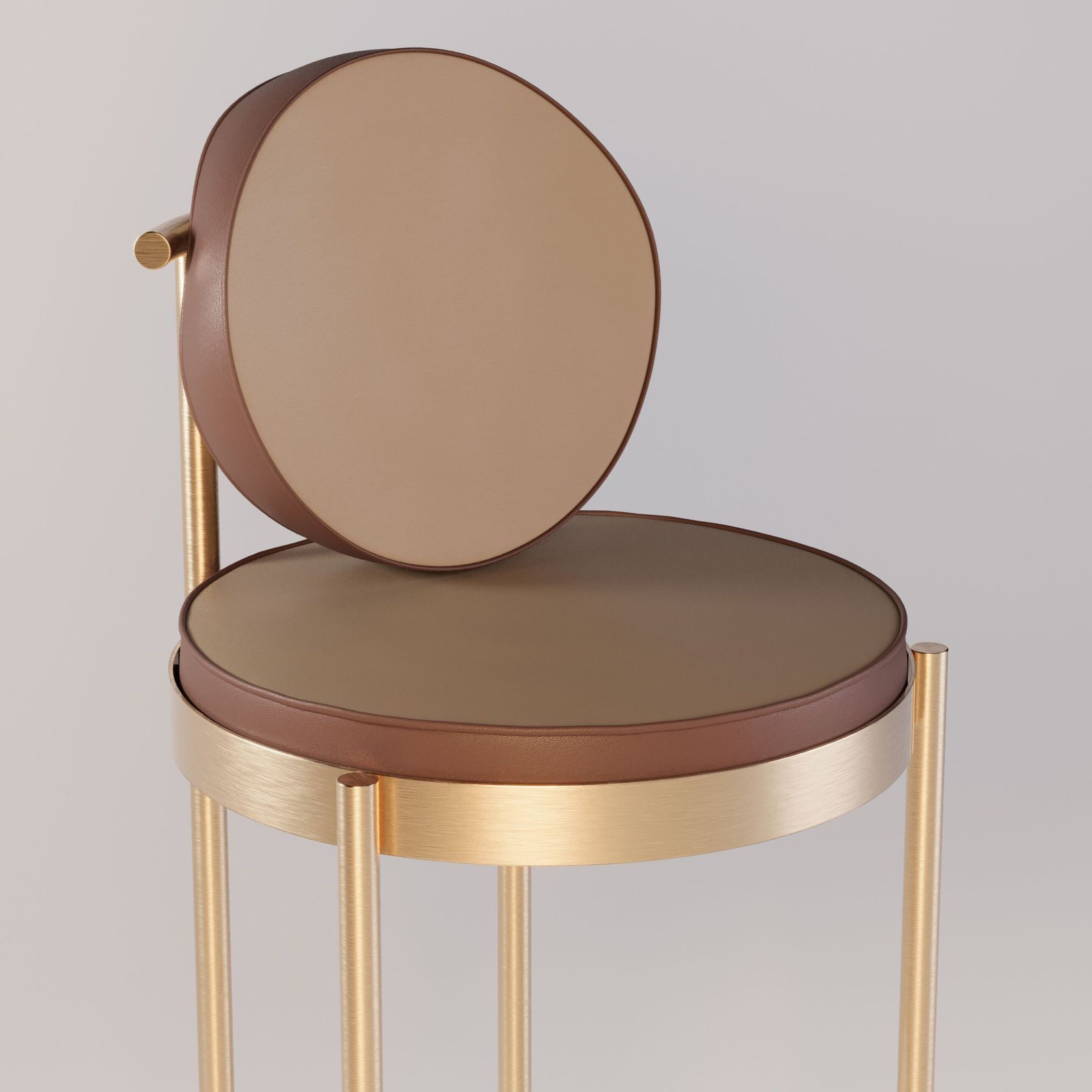 TRACE High fabric garden stool with back By Myface