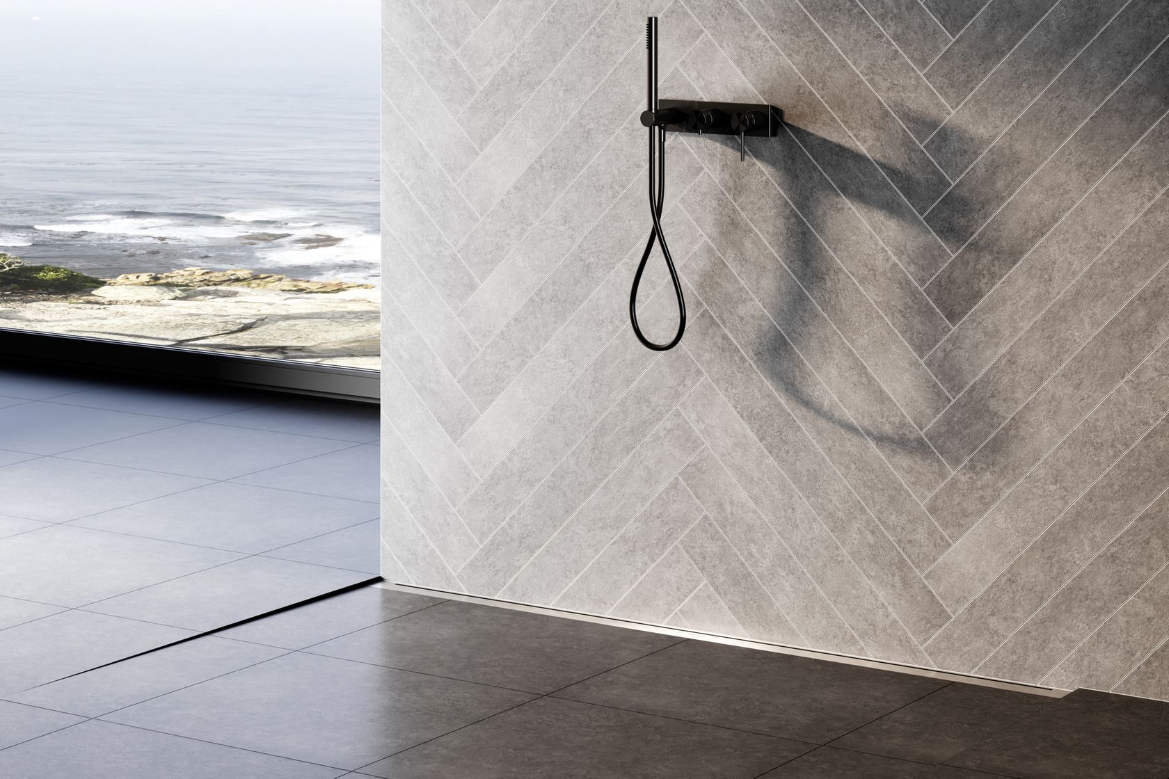 Stainless steel shower channel NANO WALL By ESS Easy Drain