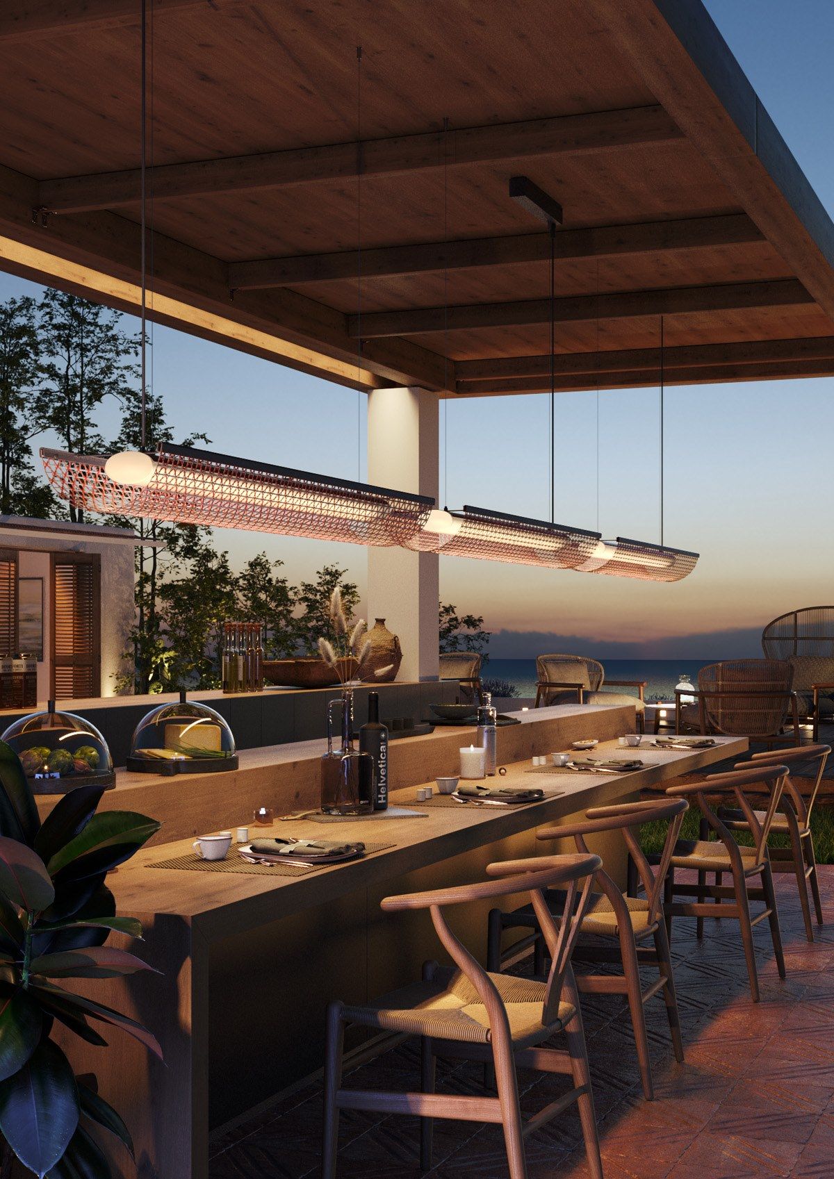 NANS BALIS S/140 OUTDOOR Outdoor pendant lamp By Bover | design Joana Bover