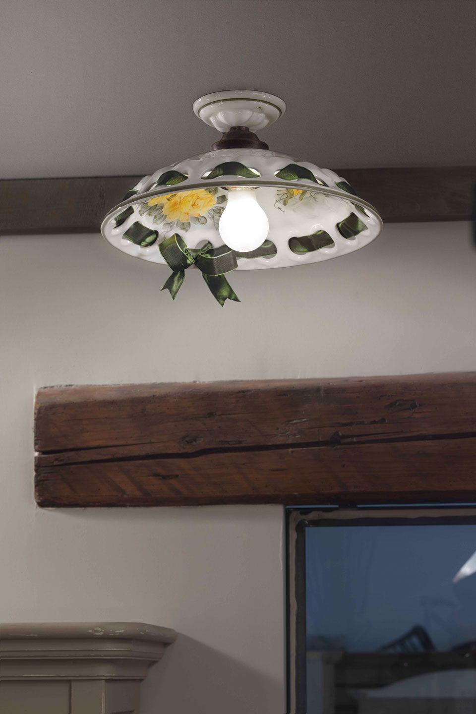 NAPOLI Ceramic ceiling light By FERROLUCE