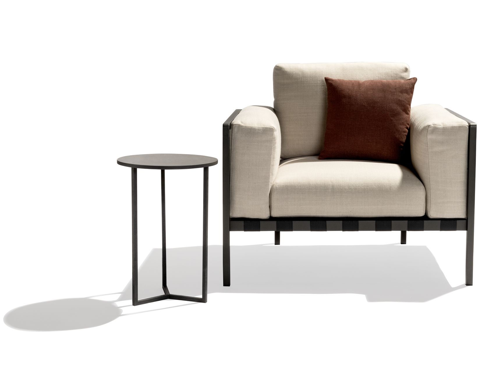 NATAL ALU X | High side table Round powder coated aluminium high side ...