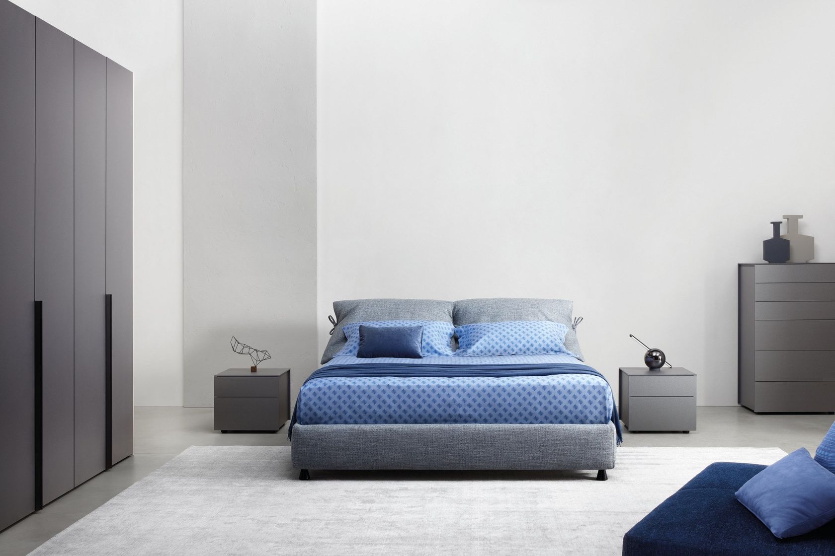 NATHALIE Letto matrimoniale sfoderabile By Flou