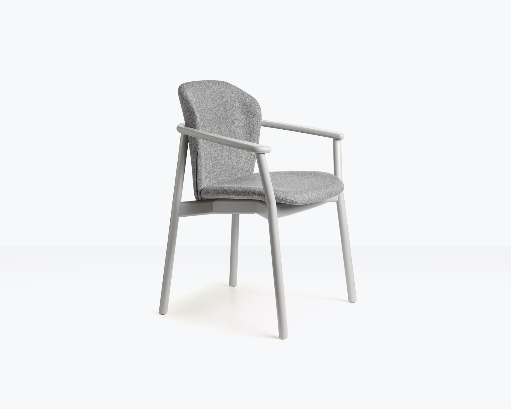 NATURAL FINN Upholstered fabric chair with armrests By SCAB DESIGN