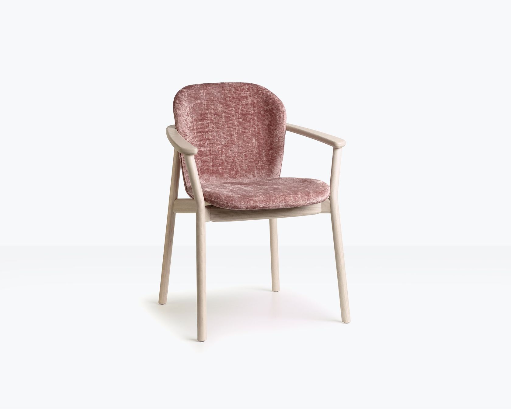 NATURAL FINN Upholstered fabric chair with armrests By SCAB DESIGN