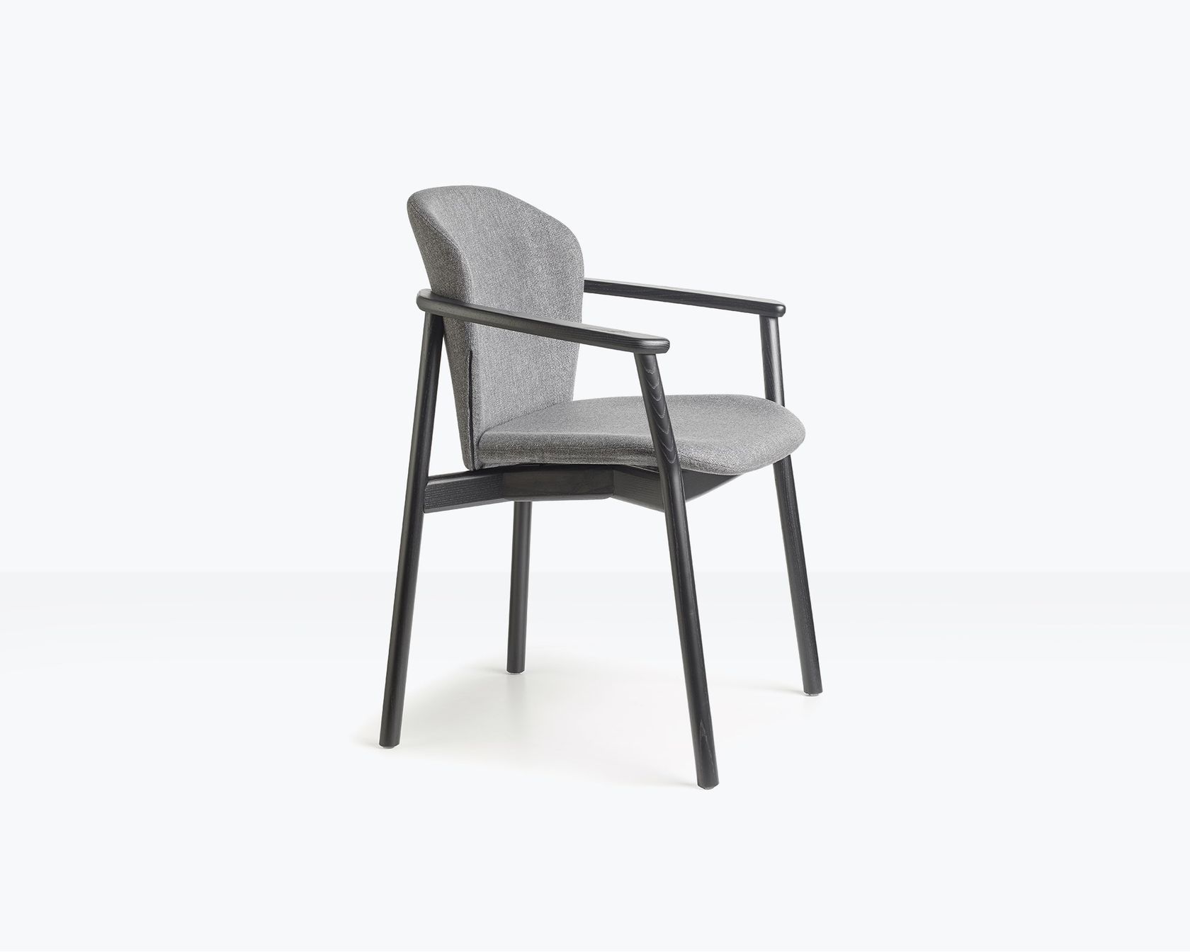 NATURAL FINN Upholstered fabric chair with armrests By SCAB DESIGN