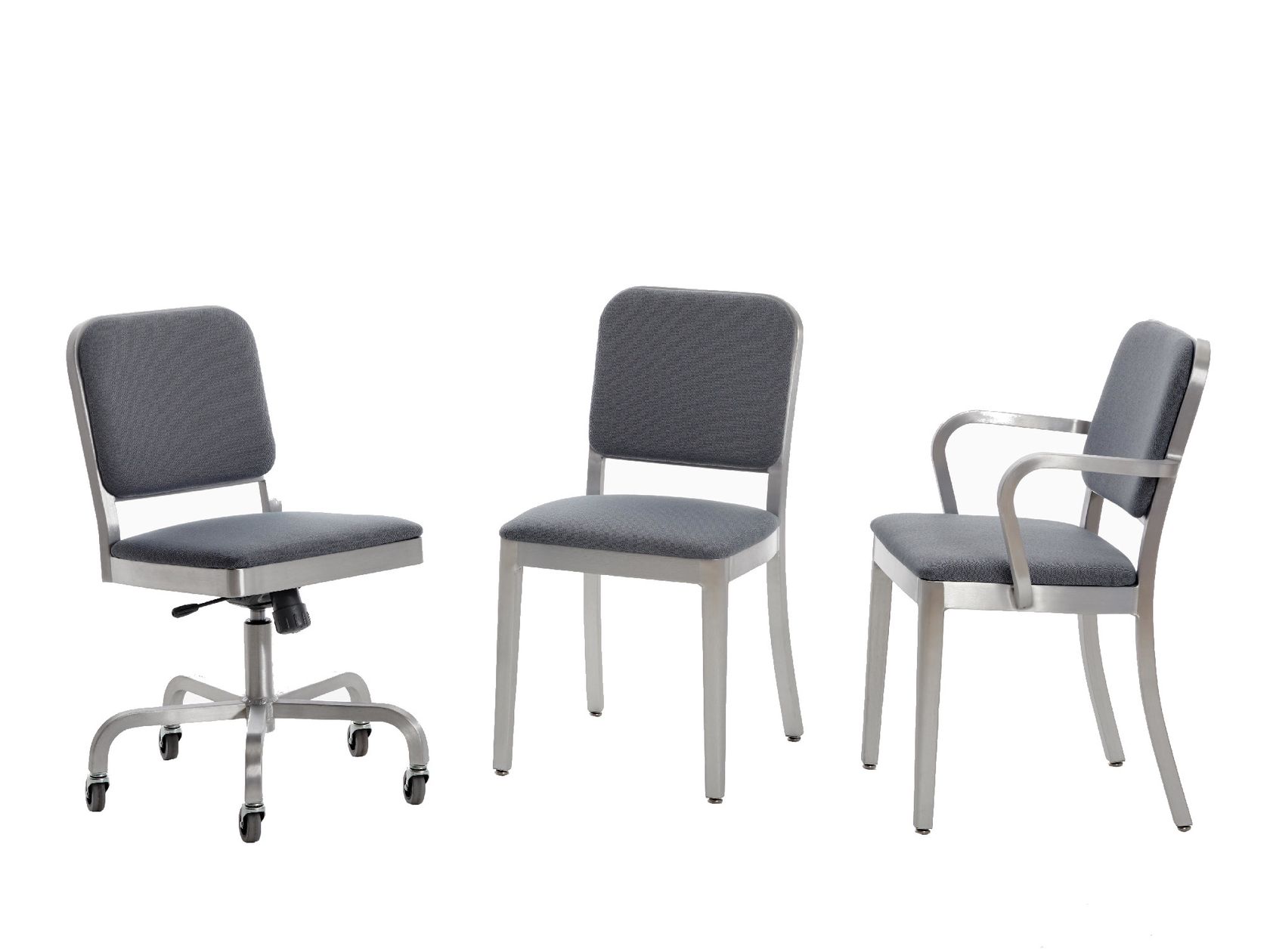 NAVY OFFICER | Upholstered chair Navy Officer Collection By Emeco ...