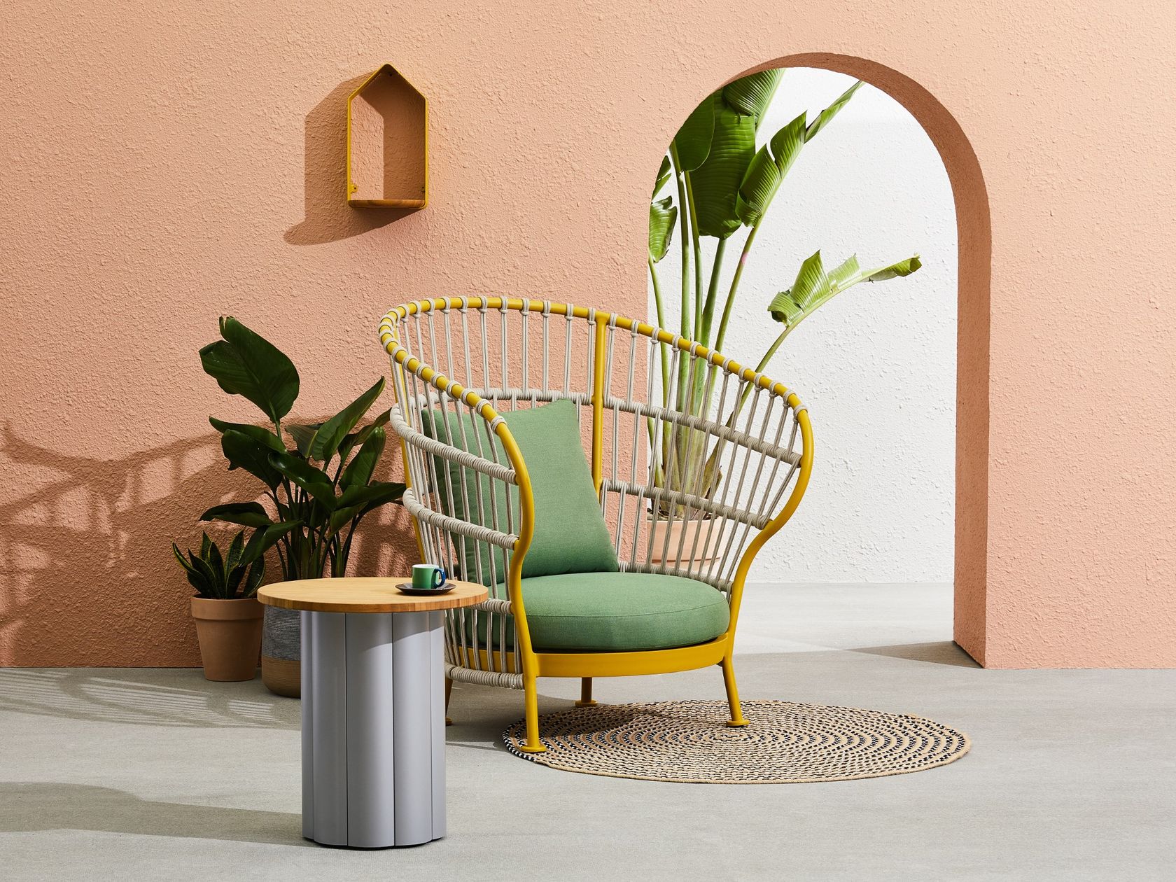 NEST | High-back garden armchair By Kun Design design Kun Qi
