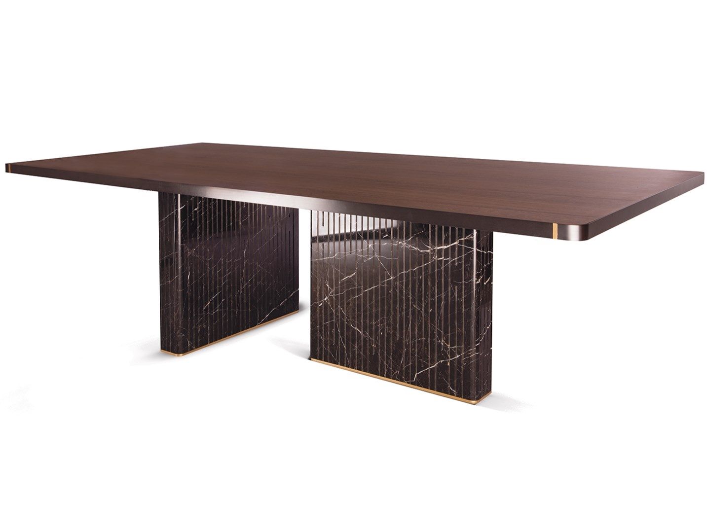 NETTUNO | Table Rectangular table in wood and marble By Paolo Castelli ...