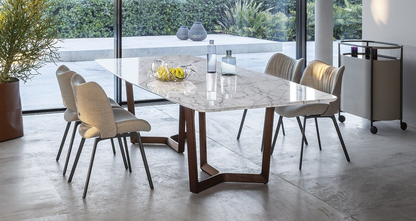 NICE Upholstered fabric chair By Poltrona Frau | design GamFratesi