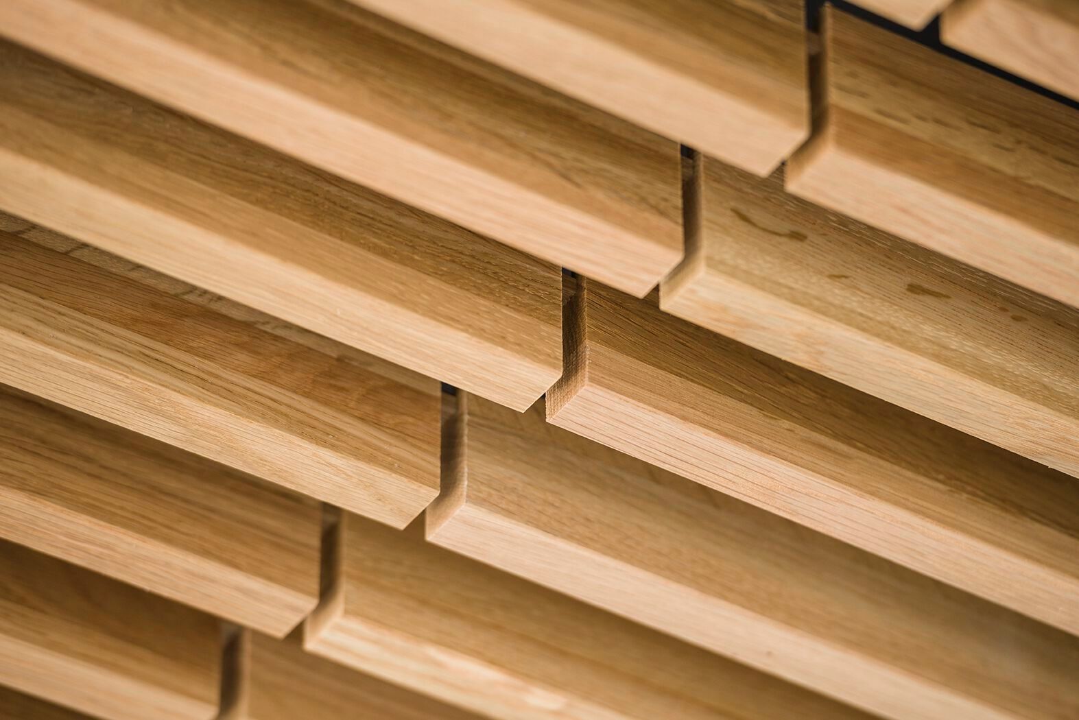 Open slats ceiling Wooden ceiling panels By NODOO