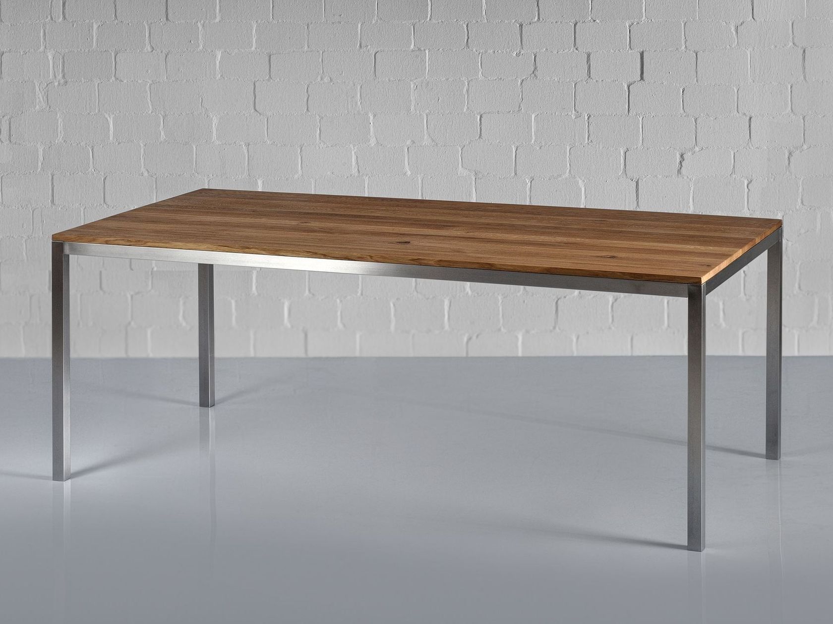 Tavolo in acciaio inox e legno NOJUS - Vitamin Design - Edilportale