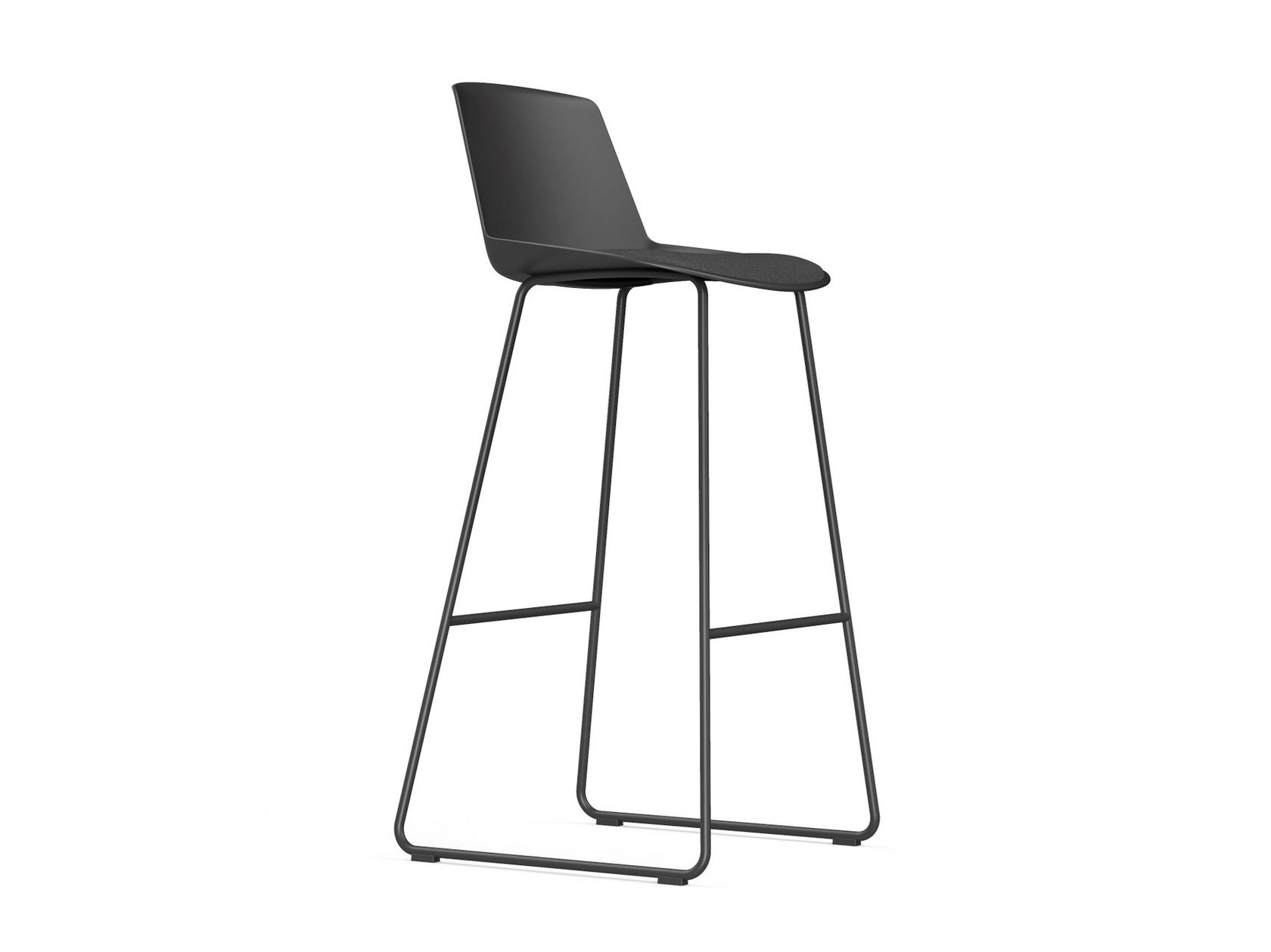 NOOM Sled base high stool with padded seat By ACTIU | design Alegre Design