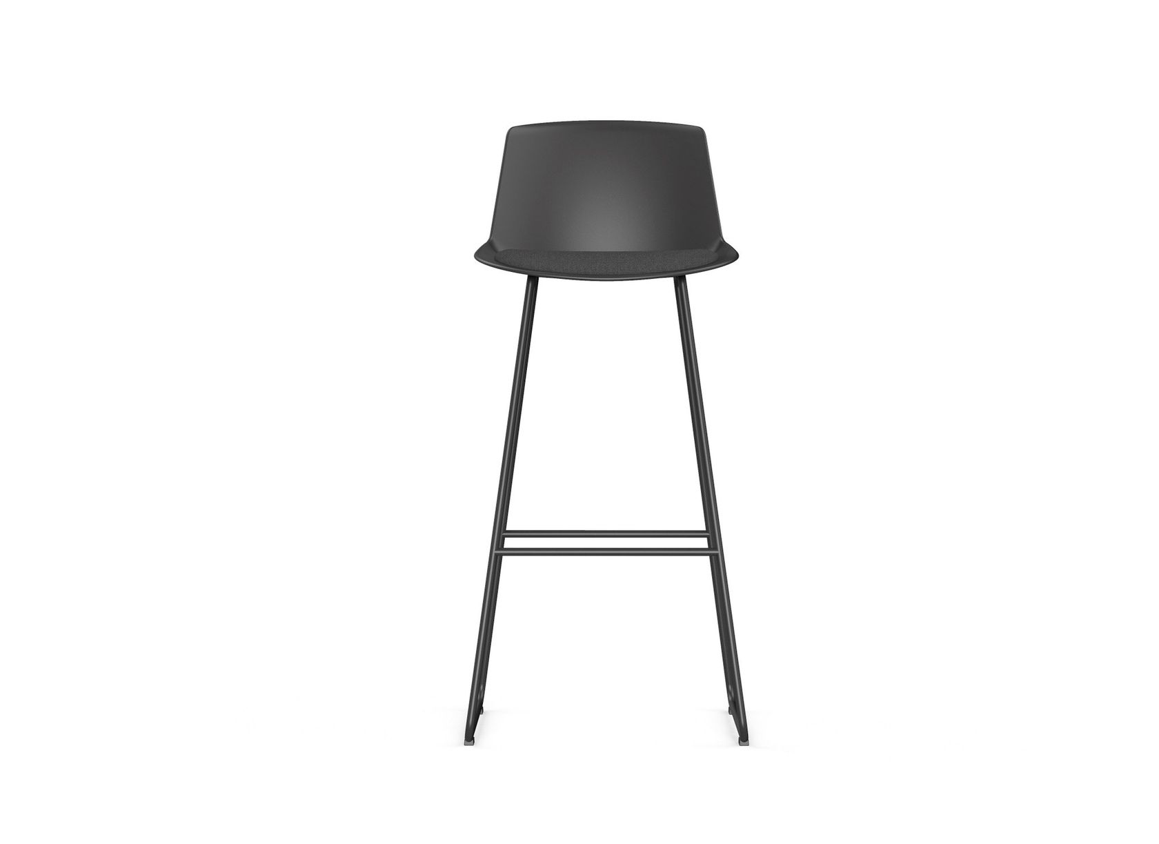 NOOM Sled base high stool with padded seat By ACTIU | design Alegre Design