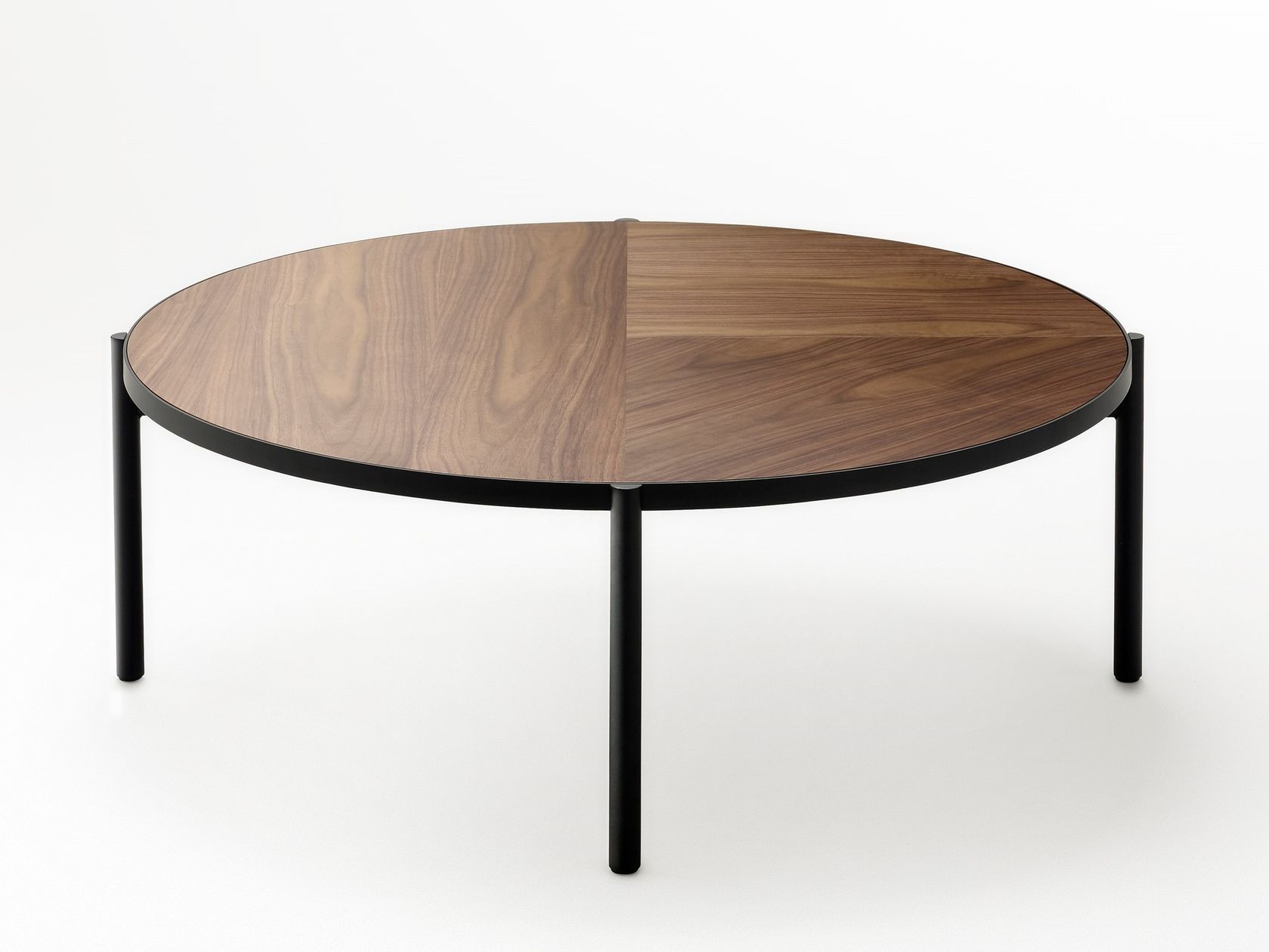 NOON Low round wooden coffee table By Ross Gardam