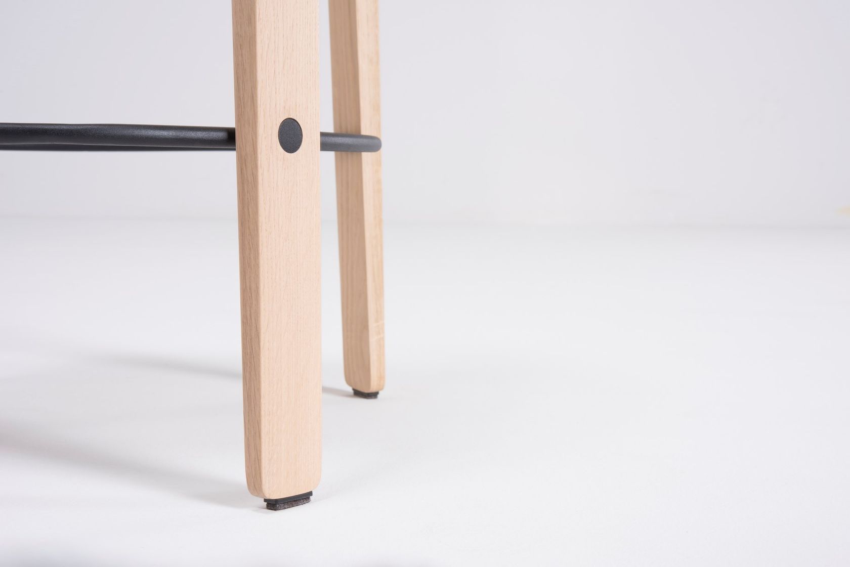 NORA Oak barstool with footrest By GAZZDA | design Mustafa Cohadzic