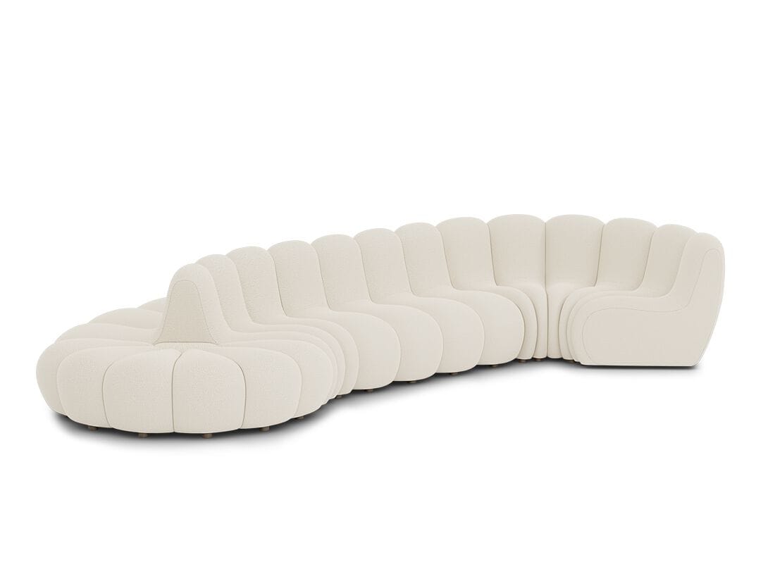 JAGGER LOUNGE Double-sided curved modular fabric sofa By NORR11