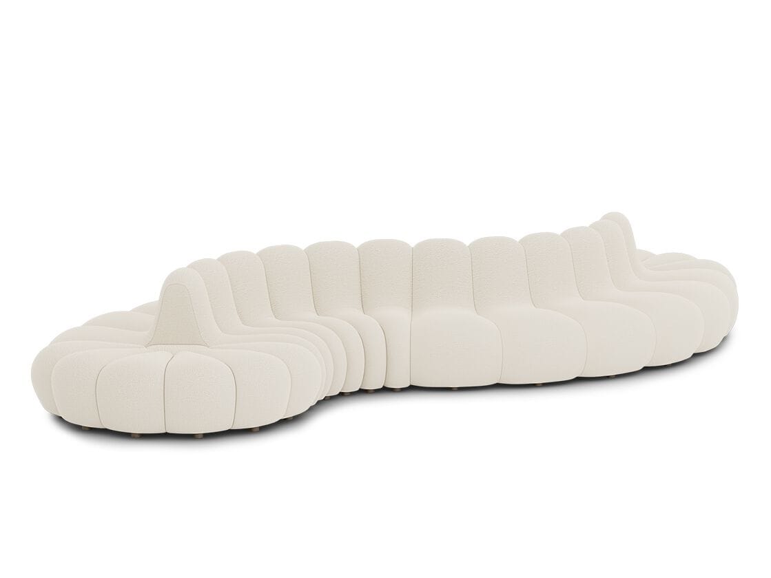 JAGGER LOUNGE Double-sided curved modular fabric sofa By NORR11