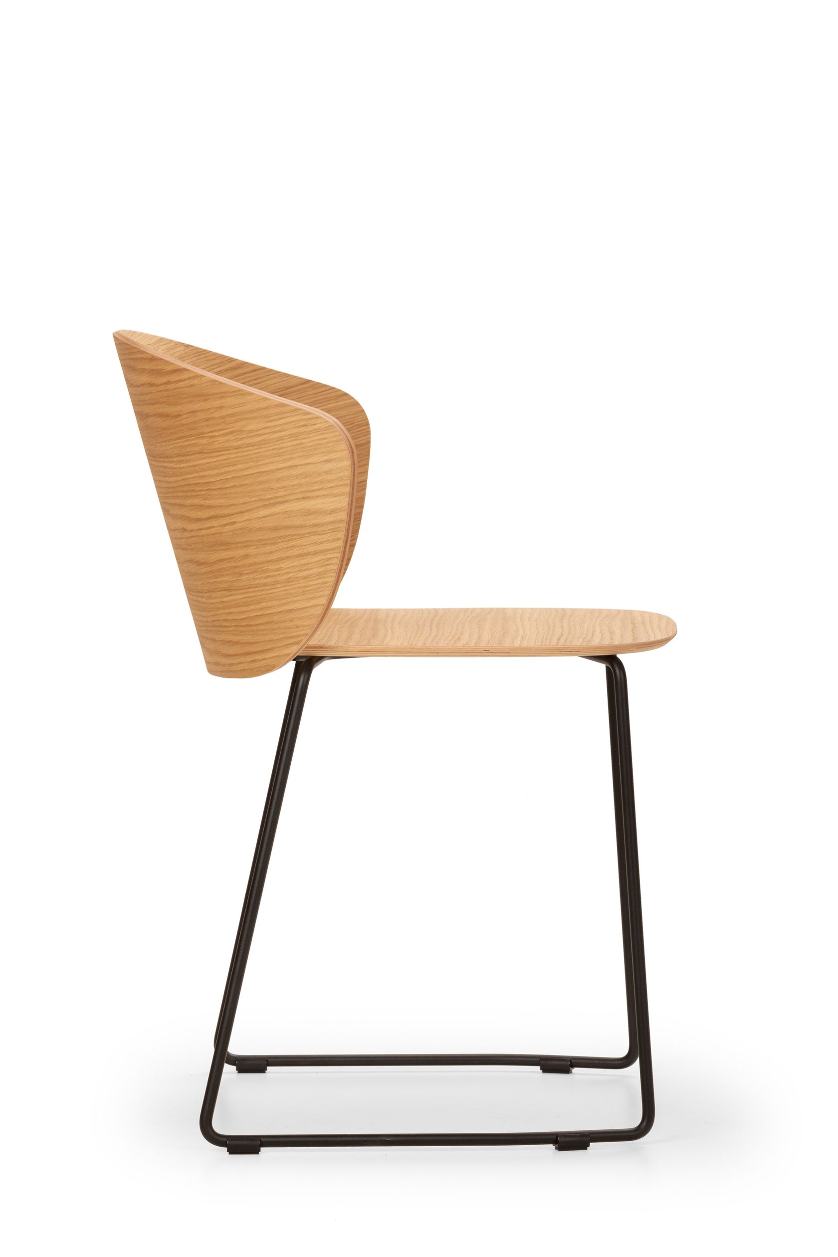 NOT WOOD Stackable sled base steel and wood chair By True Design ...