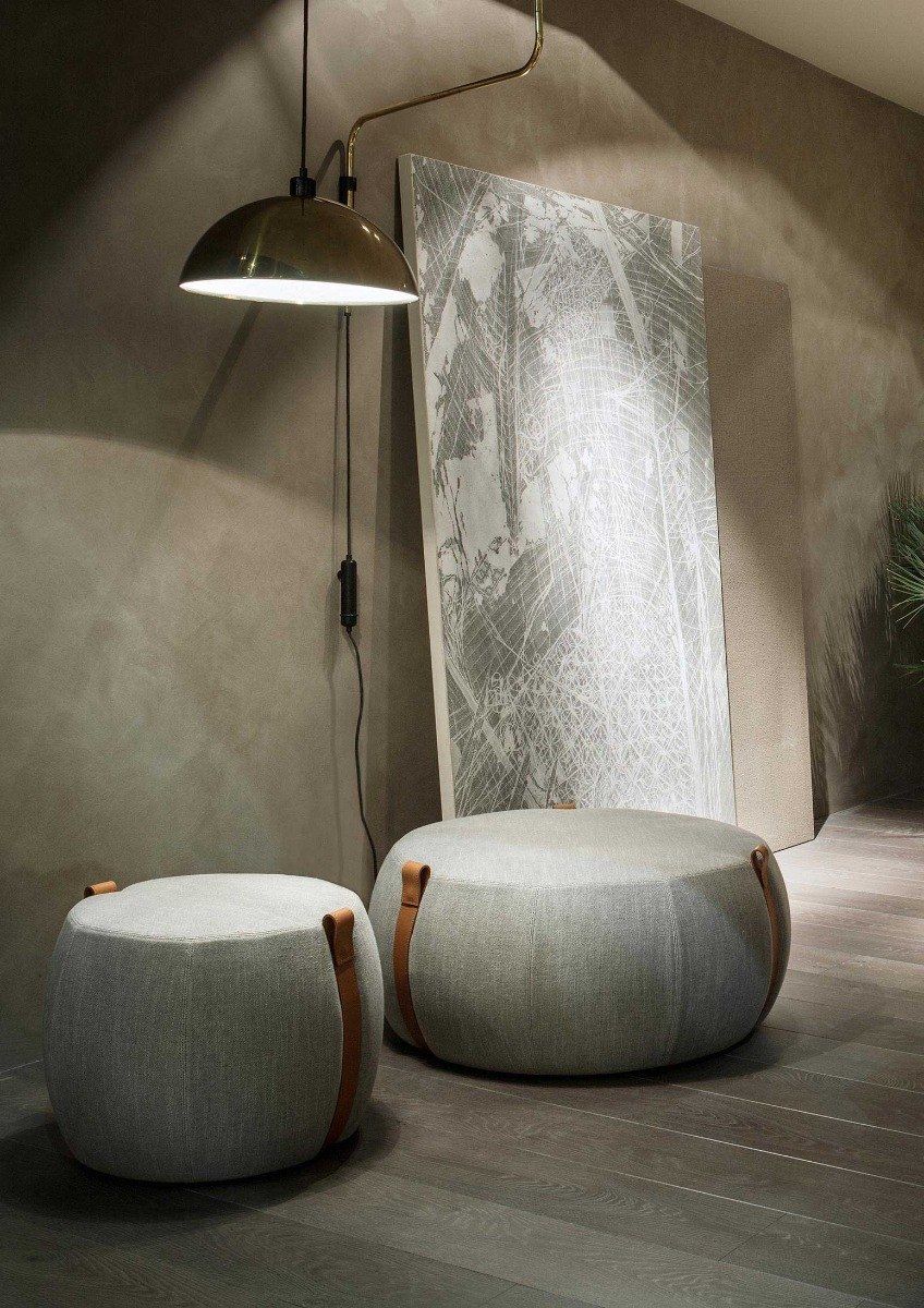 Upholstered pouf NOTCH By Lema design Johan Lindstén