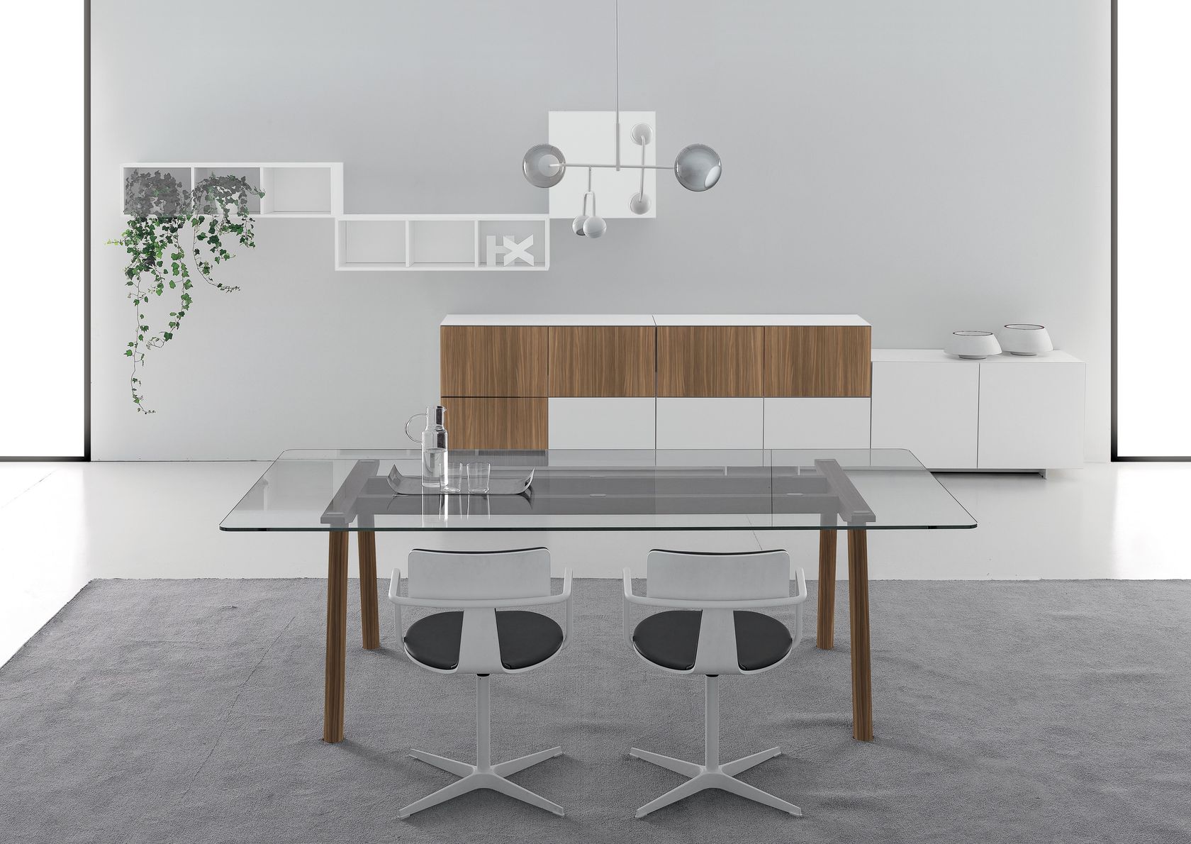 NOTO Wood and glass office desk / meeting table By DVO | design Enzo Berti