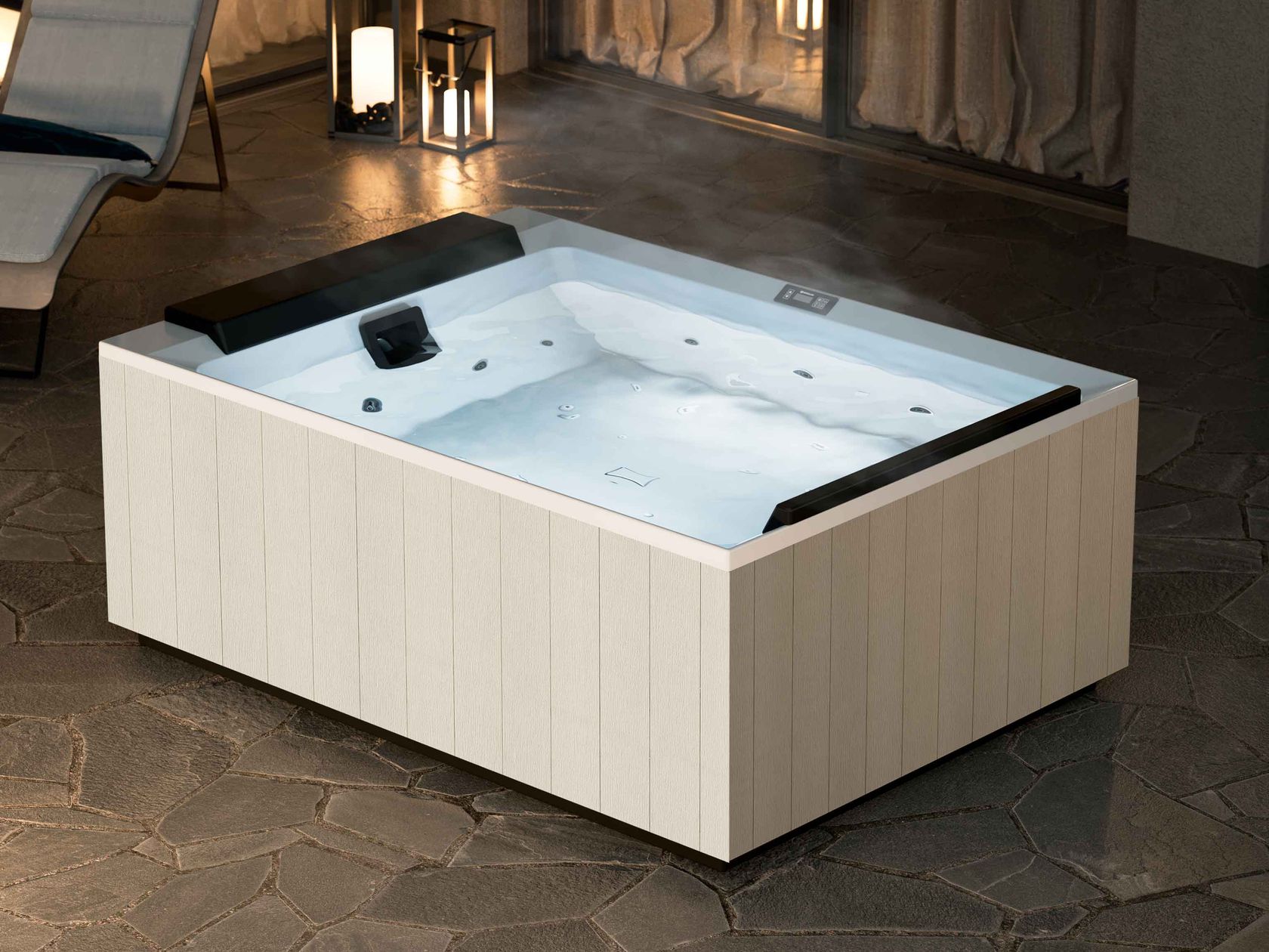 DIVINA M SPA Hydromassage outdoor hot tub 2-seats By NOVELLINI