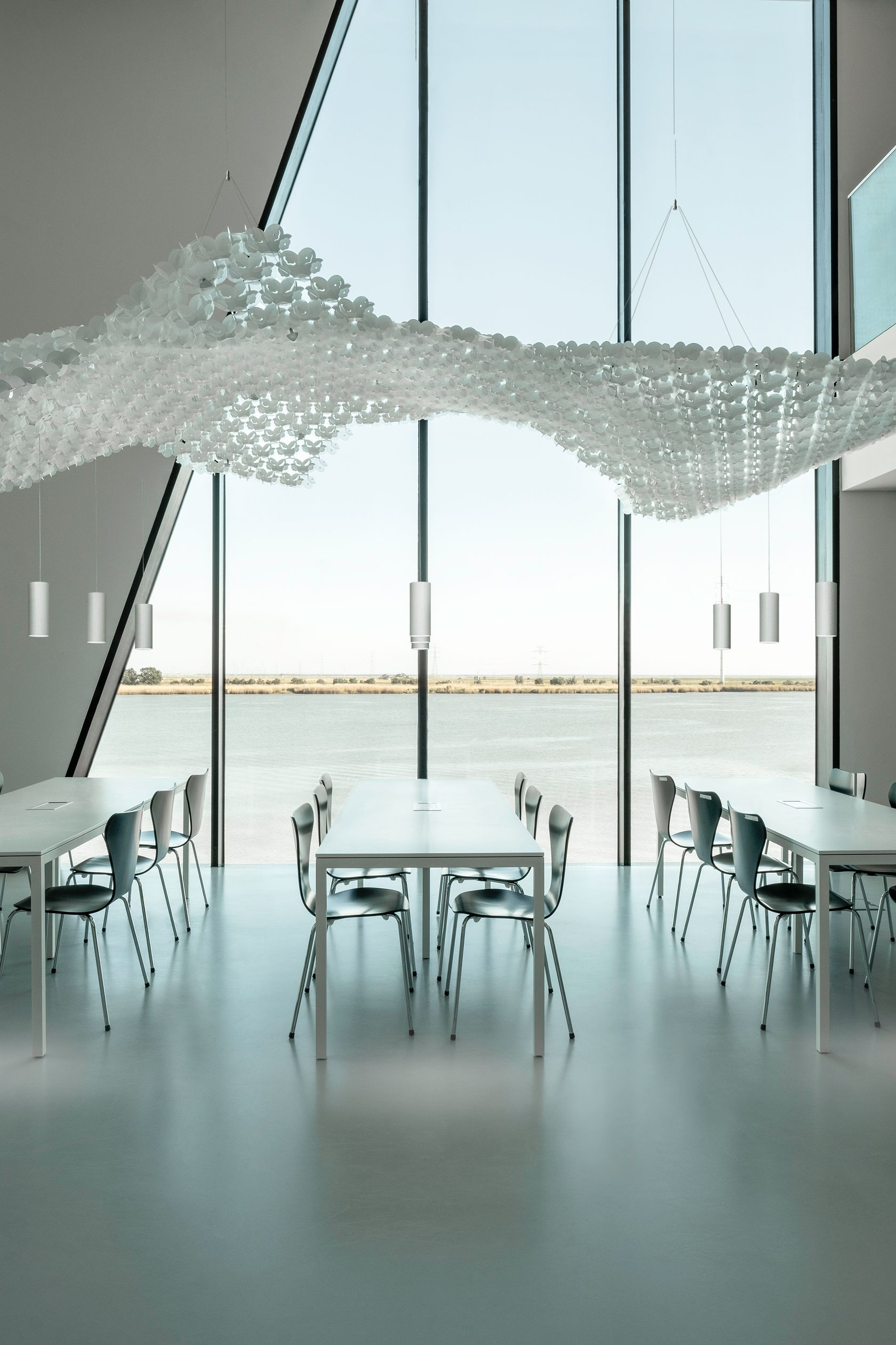 LED Opalflex® pendant lamp NUVEM By Slamp design Miguel Arruda