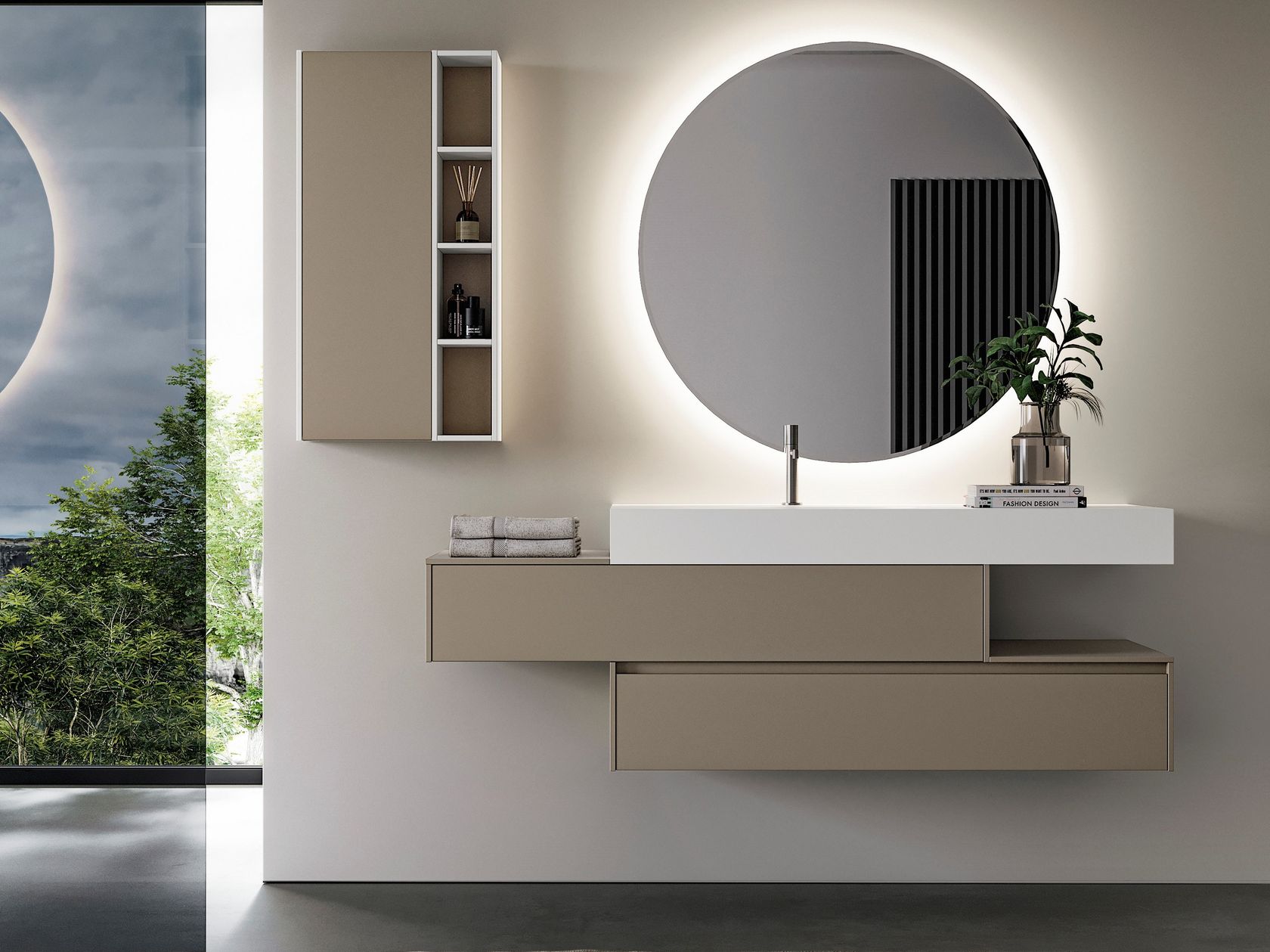NYÙ 17 | Vanity unit Wall-mounted vanity unit By Ideagroup