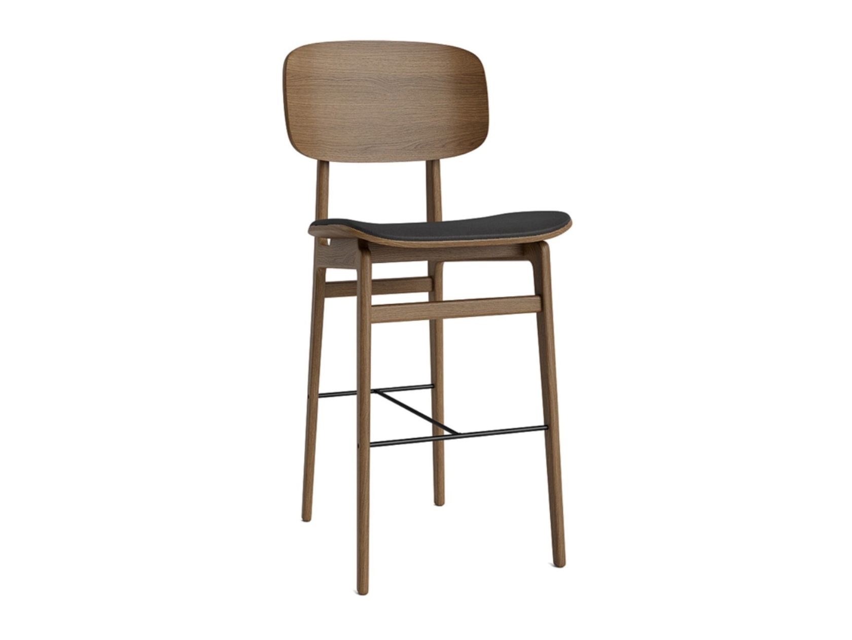 NY11 Oak barstool with integrated cushion and back By NORR11