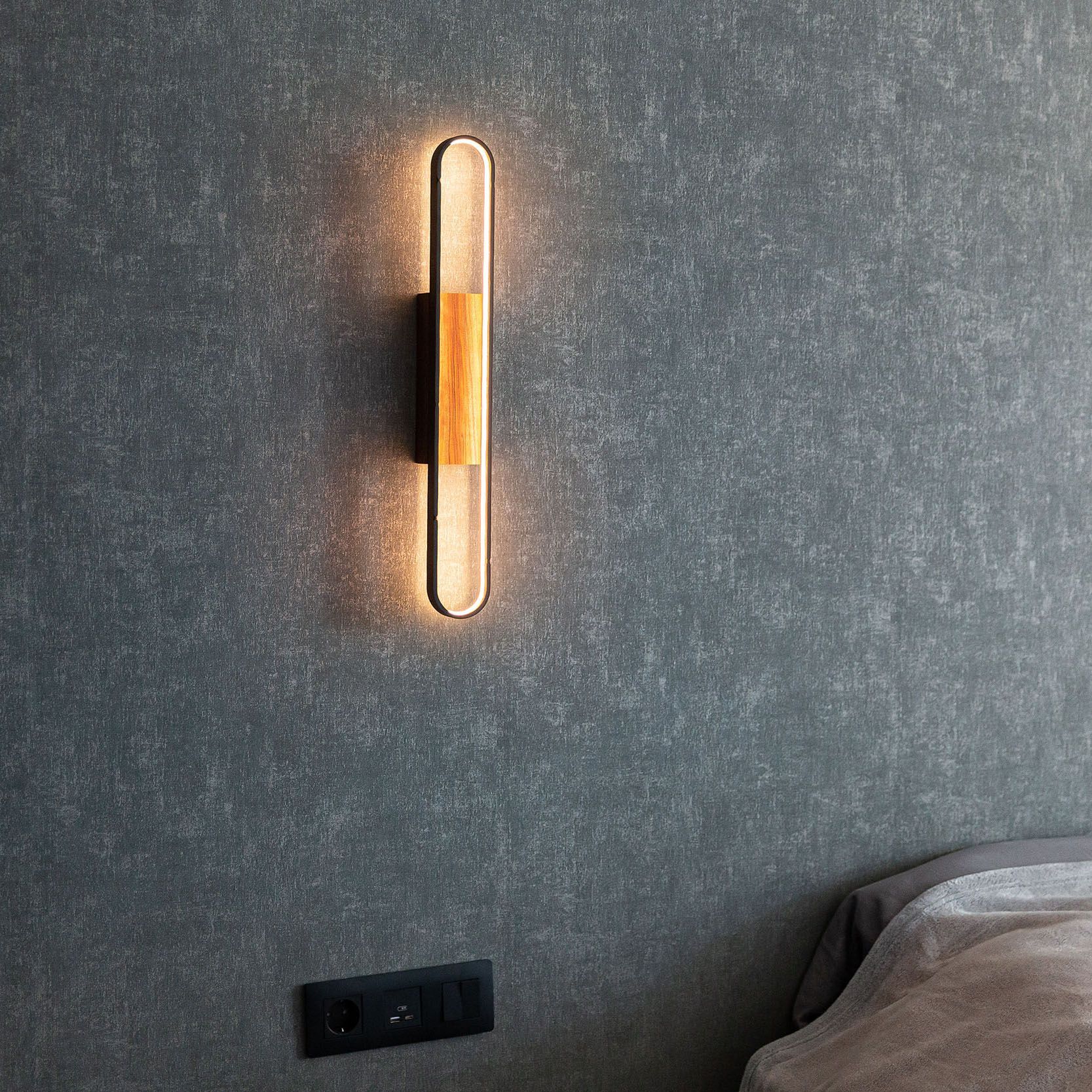 PULSAR Lámpara de pared LED de madera maciza By Next Level Design Studio