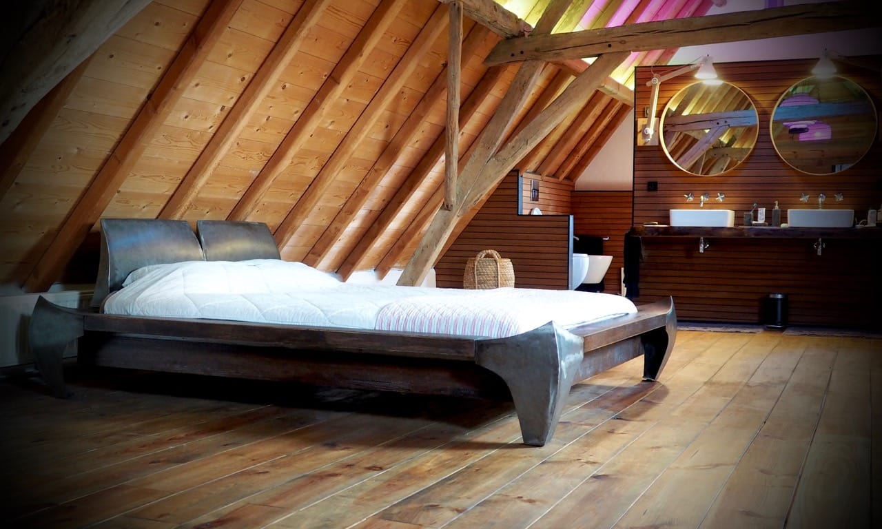 Letto matrimoniale in legno OAK FRAME - ICI ET LÀ