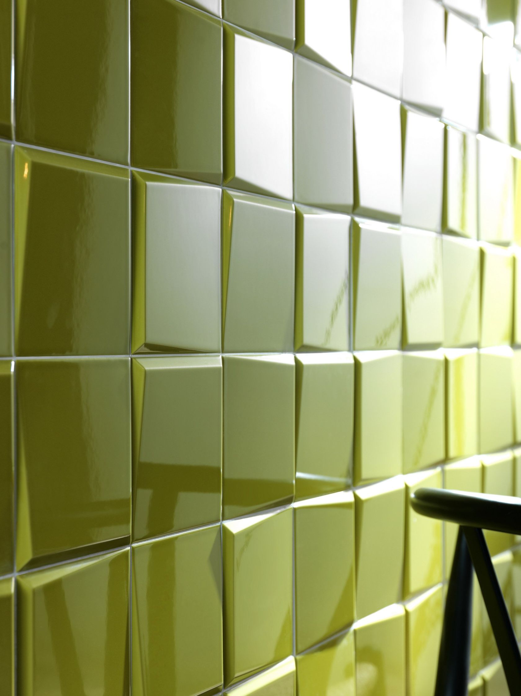 OBLIQUE Glazed stoneware 3D Wall Cladding By Tonalite