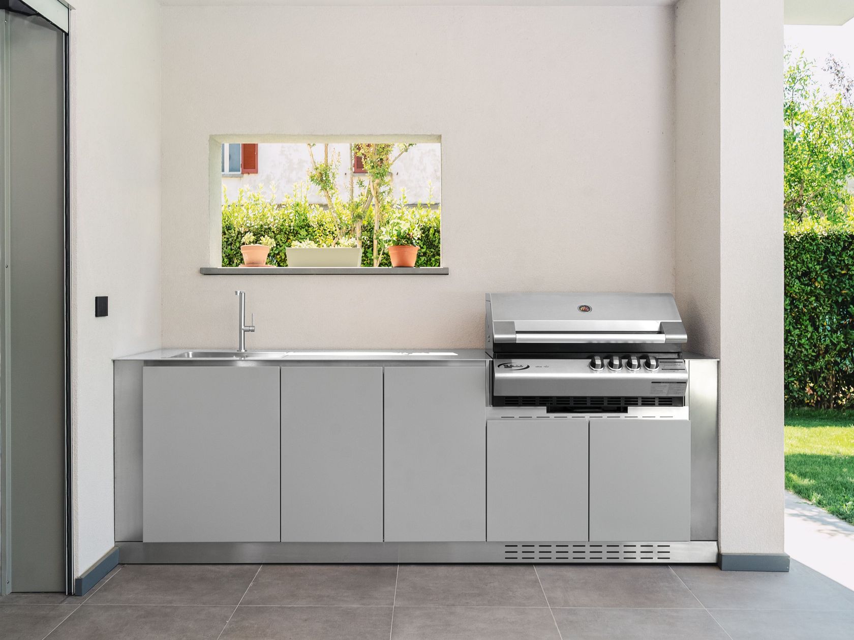 EMBOSSED MATT LACQUERED STAINLESS STEEL RAL 7030 Embossed matt ...