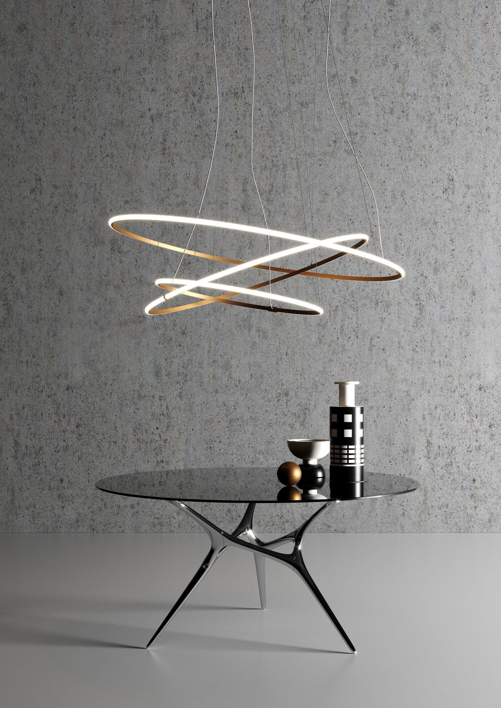 OLYMPIC F45 3x Pendant lamp By Fabbian