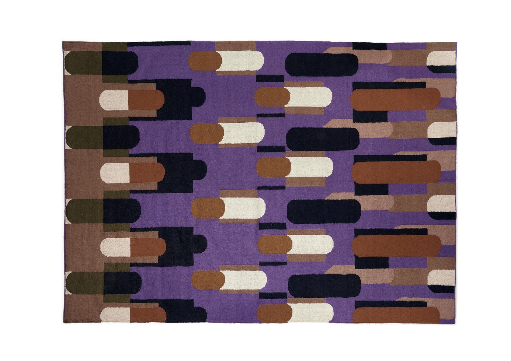 OMAN Patterned wool rug By Élitis