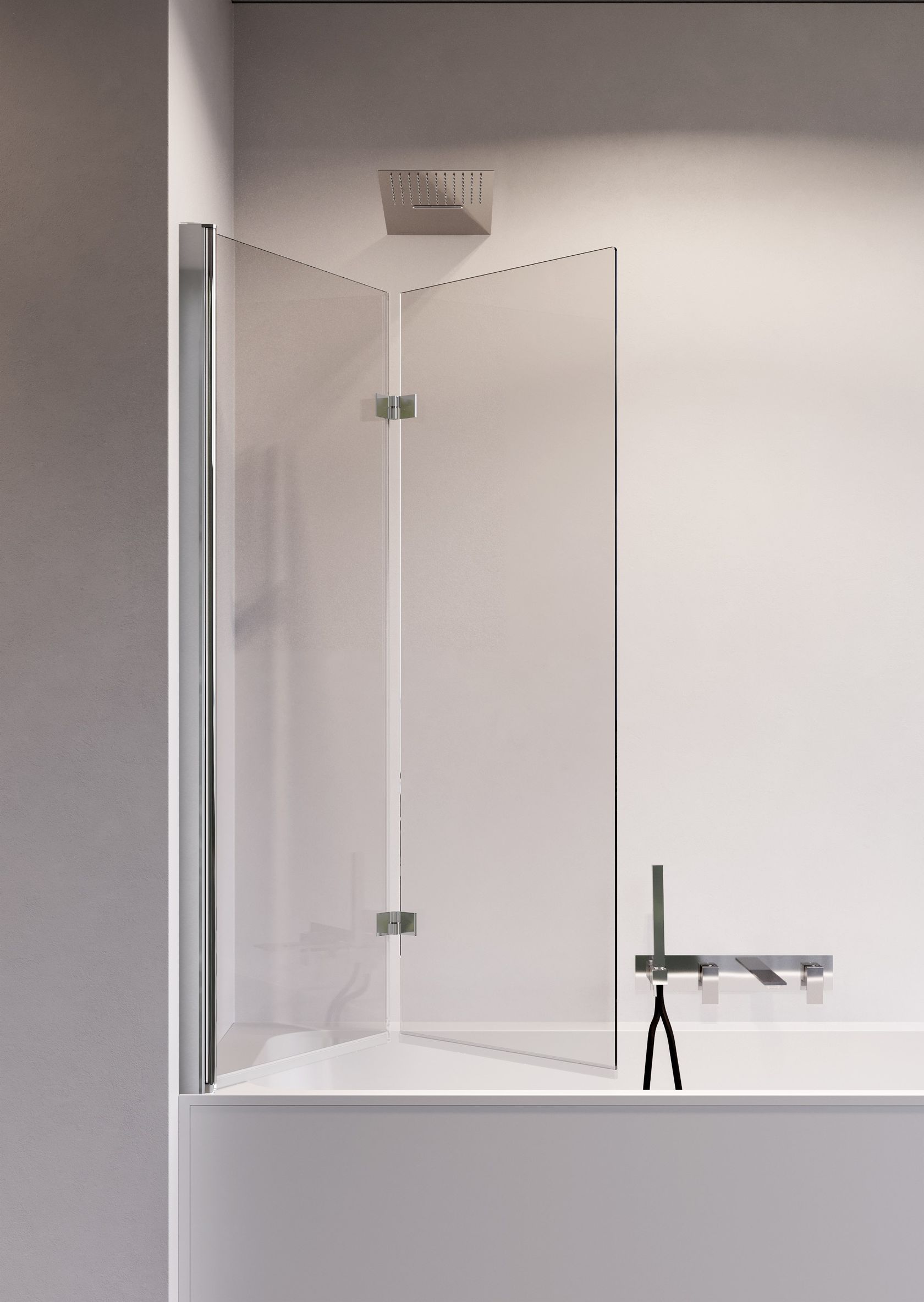 OMEGA Glass bathtub wall panel By DISENIA