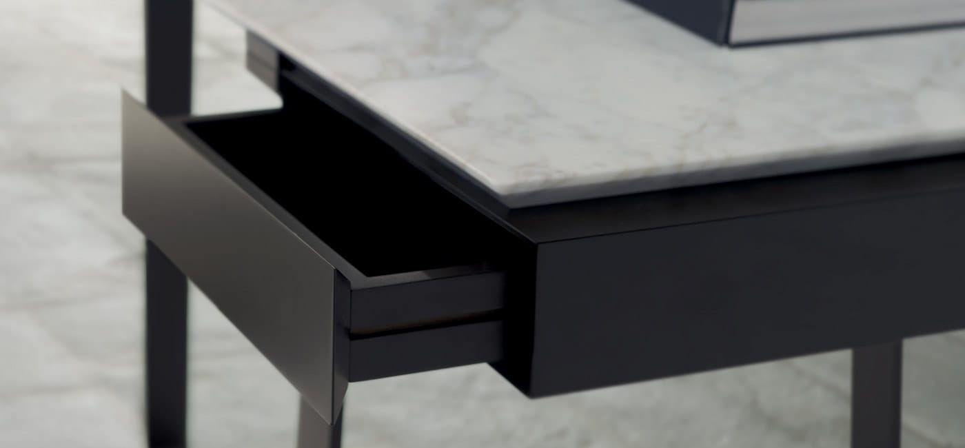 Marble secretary desk with drawers OMEGA By Natuzzi design Maurizio ...