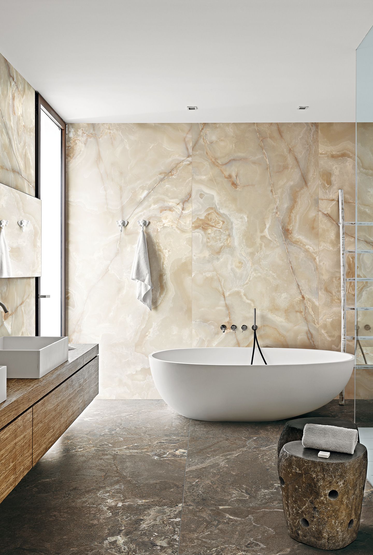 Porcelain stoneware wall/floor tiles with stone effect ONYX&MORE By ...