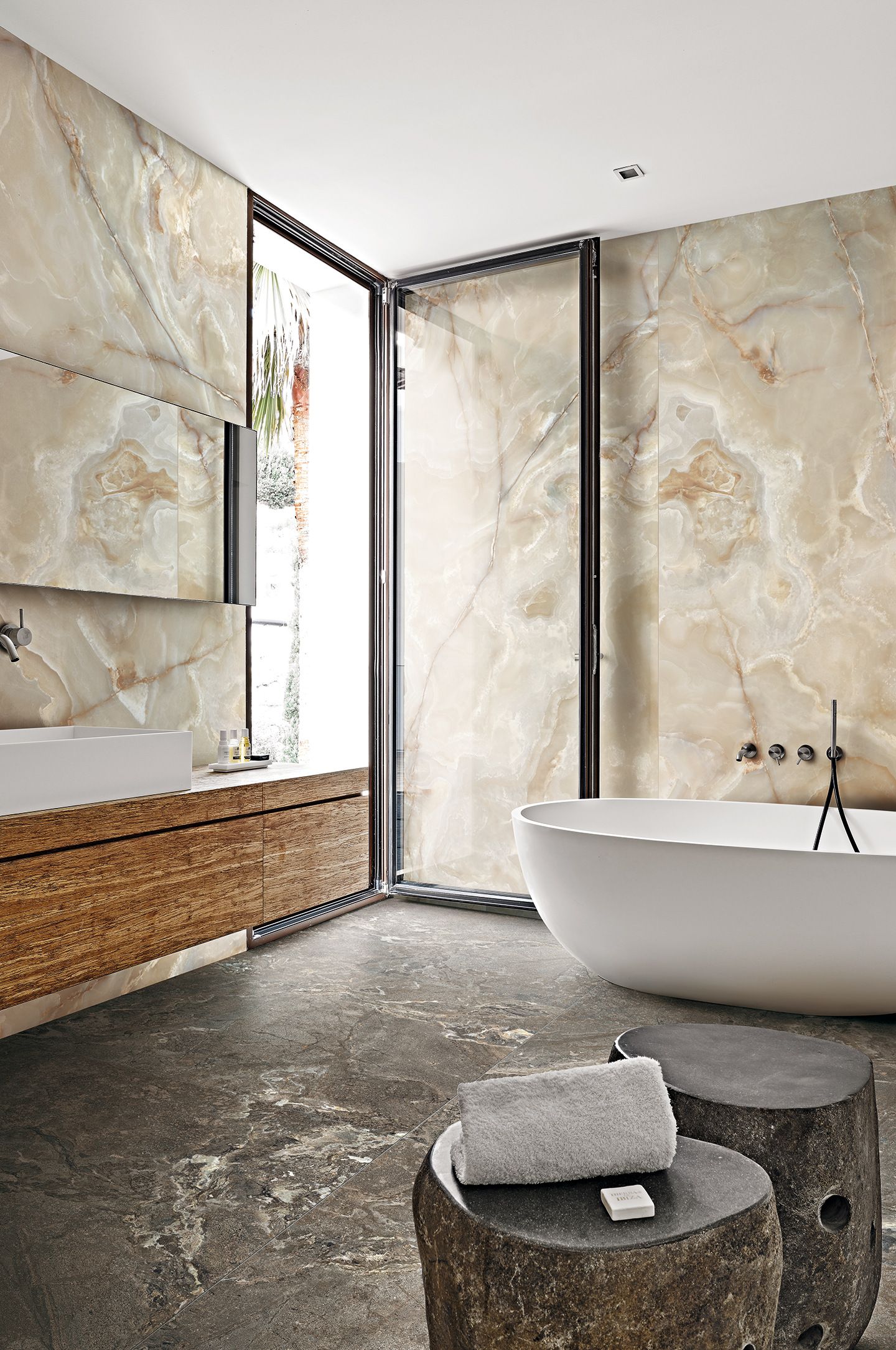 Porcelain stoneware wall/floor tiles with stone effect ONYX&MORE By ...