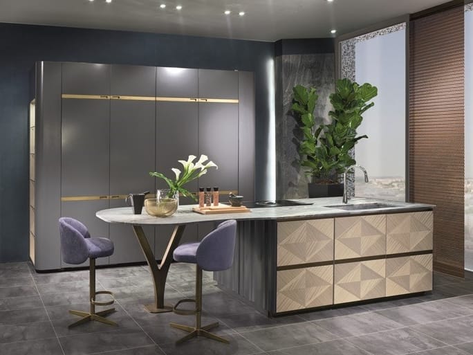 OPTICAL SKIN | Kitchen with island By Carpanelli